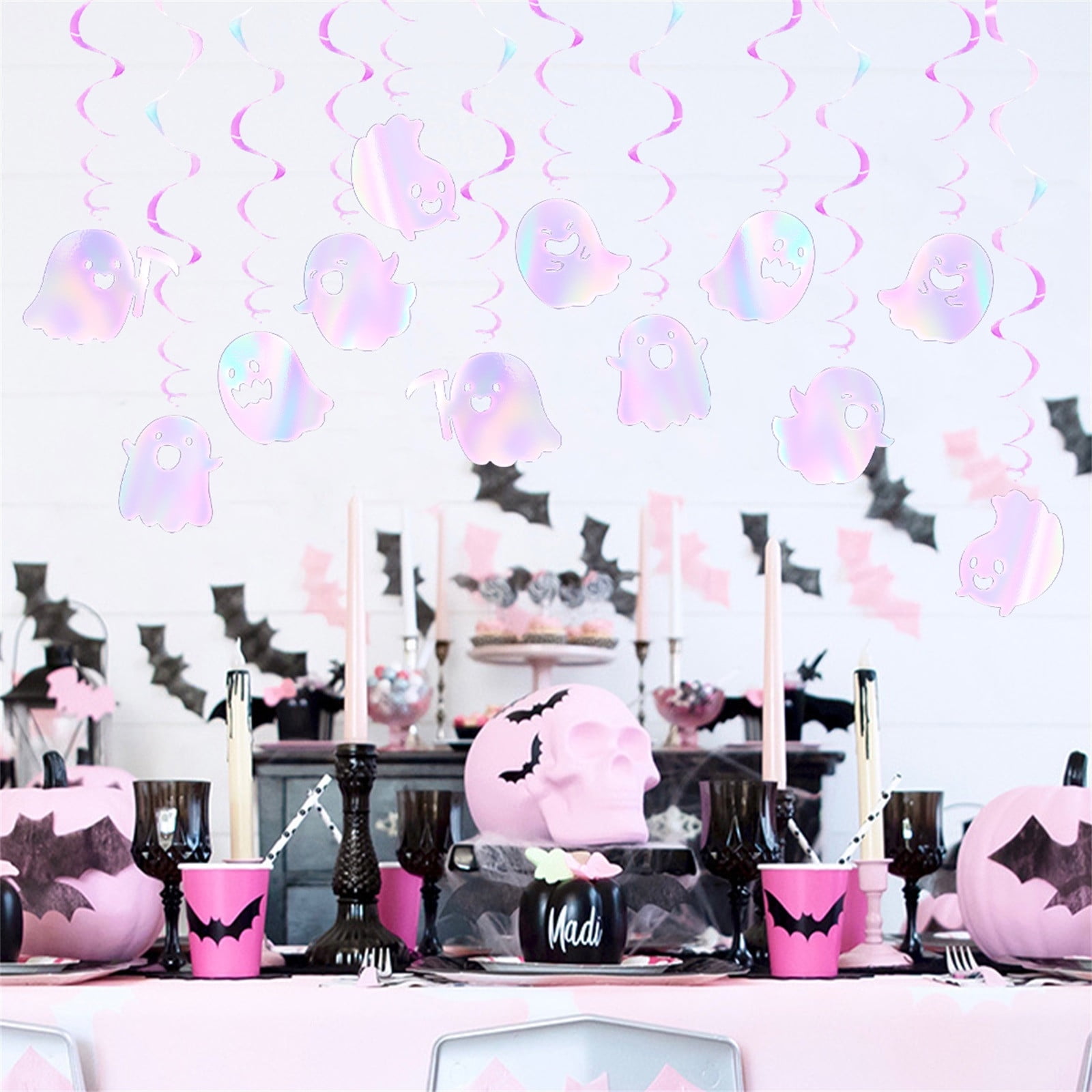 Cute Ghost Halloween Party Decorations Streamers - 18Pcs Hanging Swirl ...