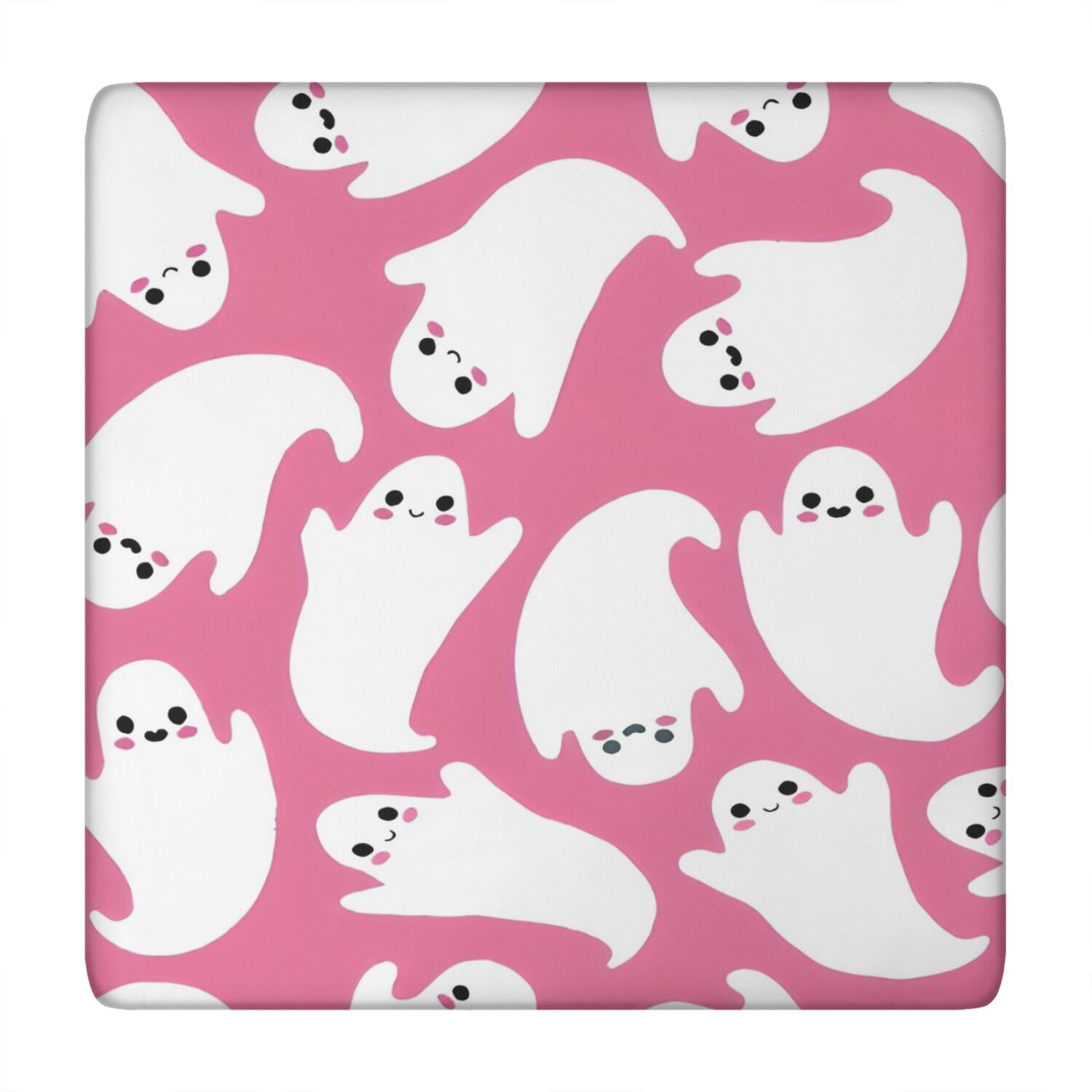 Cute Ghost Halloween Pattern Square Fitted Tablecloth with Elastic Edge ...