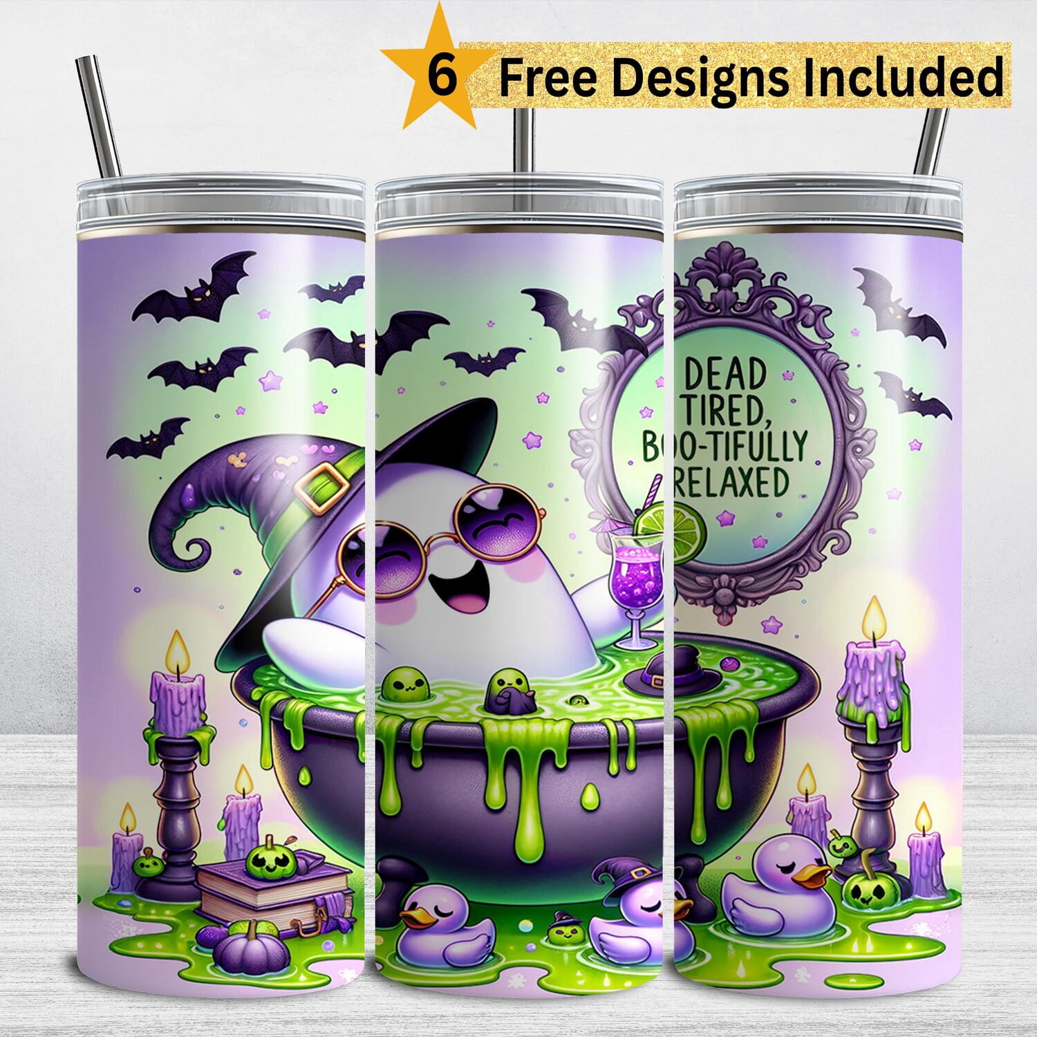 Cute Ghost Halloween Tumbler , Funny Spooky 20 oz Skinny Tumbler ...