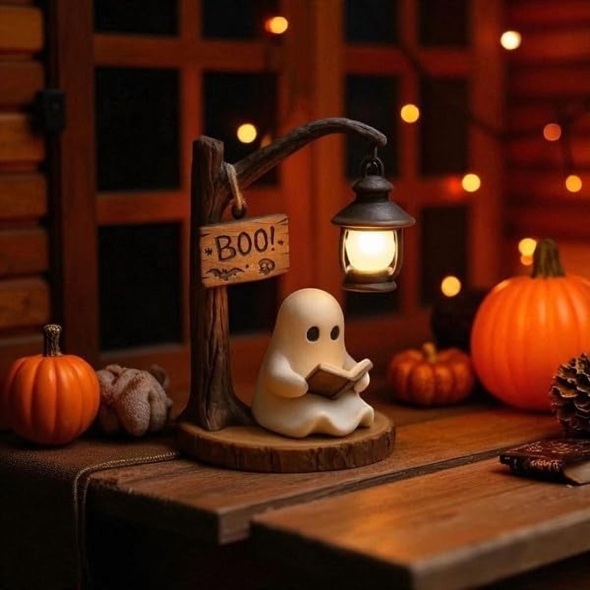Cute Ghost Reading Lantern - Boo, Ghost Reading Book Lamp, Halloween ...
