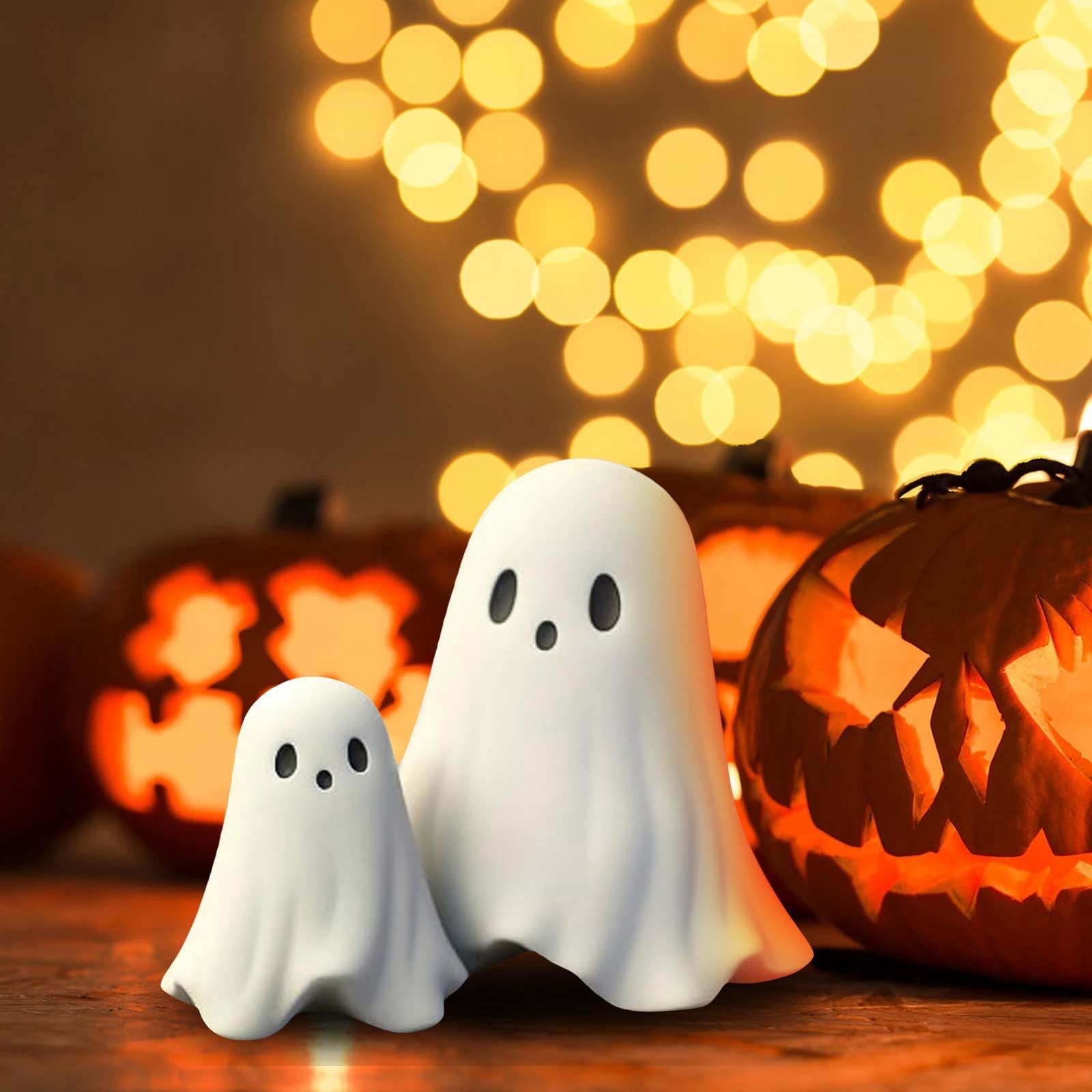 Cute Ghost Statue Halloween Ghost Ornaments Home Decorations Fireplace ...