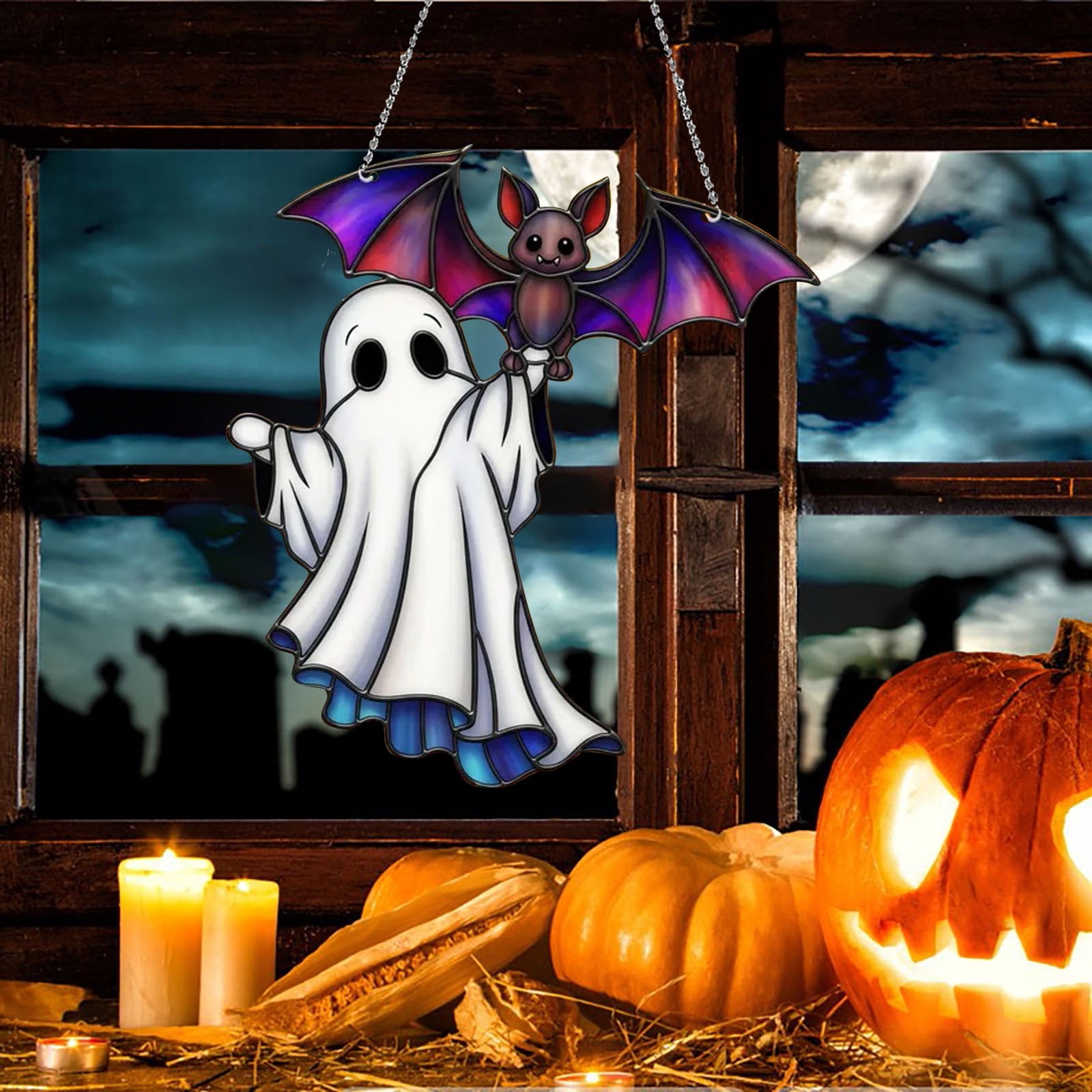 Cute Ghost Suncatcher Ghost Greenhouse Suncatcher Decoration Ghost ...