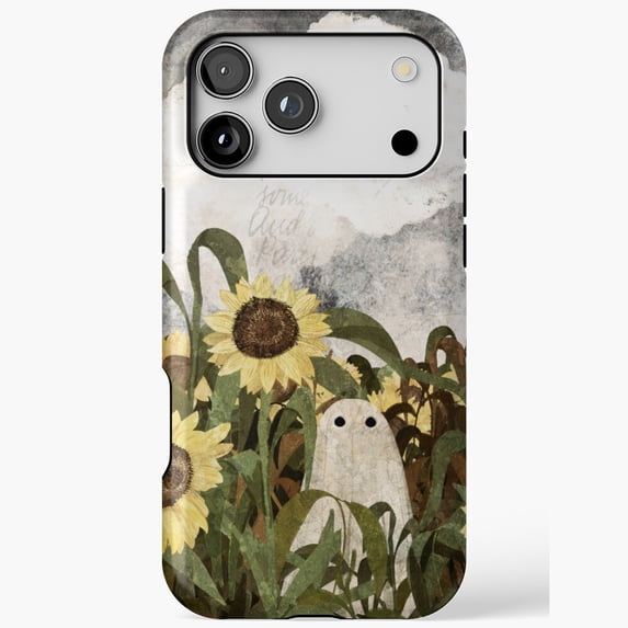Cute Ghost Sunflower Whimsical Autumn FlowerPhone Case for iPhone 11 to ...