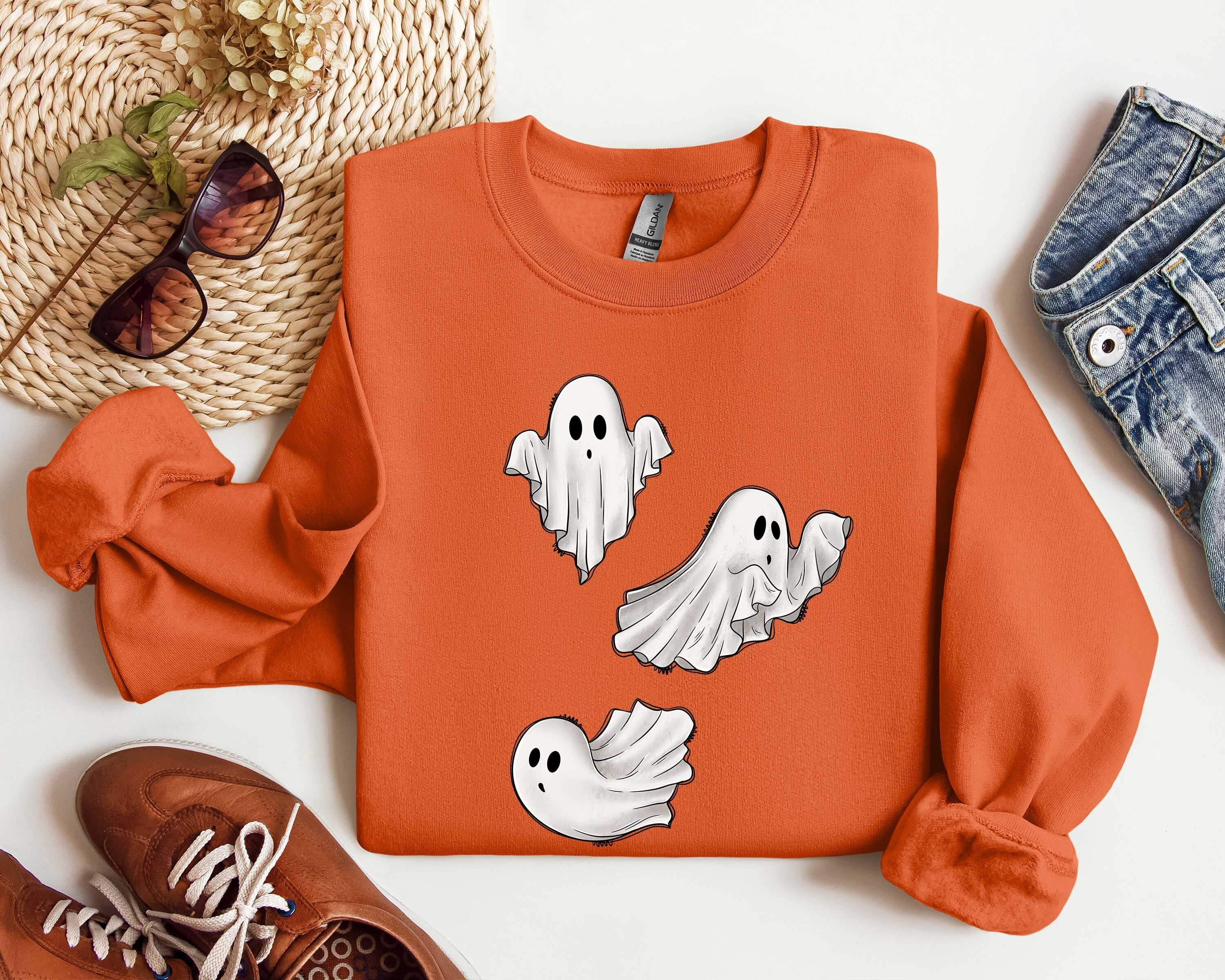 Cute Ghost T-Shirt, Funny Spooky T-Shirt, Womens Ghost T-Shirt, Spooky ...