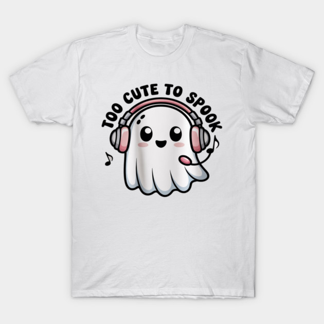 Cute Ghost Too Cute To Spook Funny Halloween Retro Paranormal Spirit ...