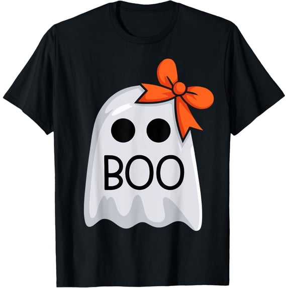 Cute Ghost With Bow Boo Halloween Costume T-Shirt - Walmart.com