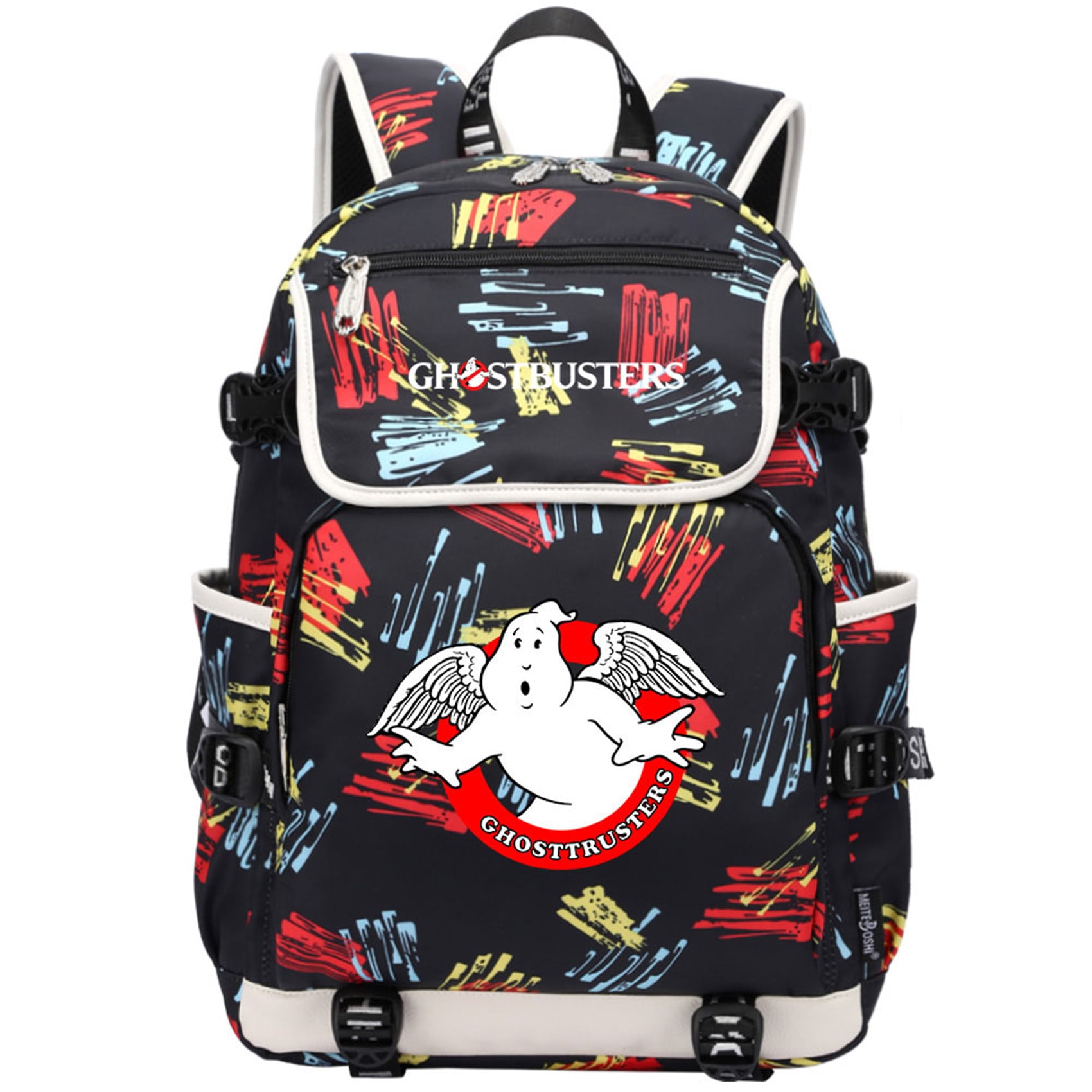 Cute Ghostbusters Backpack Teen Durable Travel Knapsack Large Capacity ...