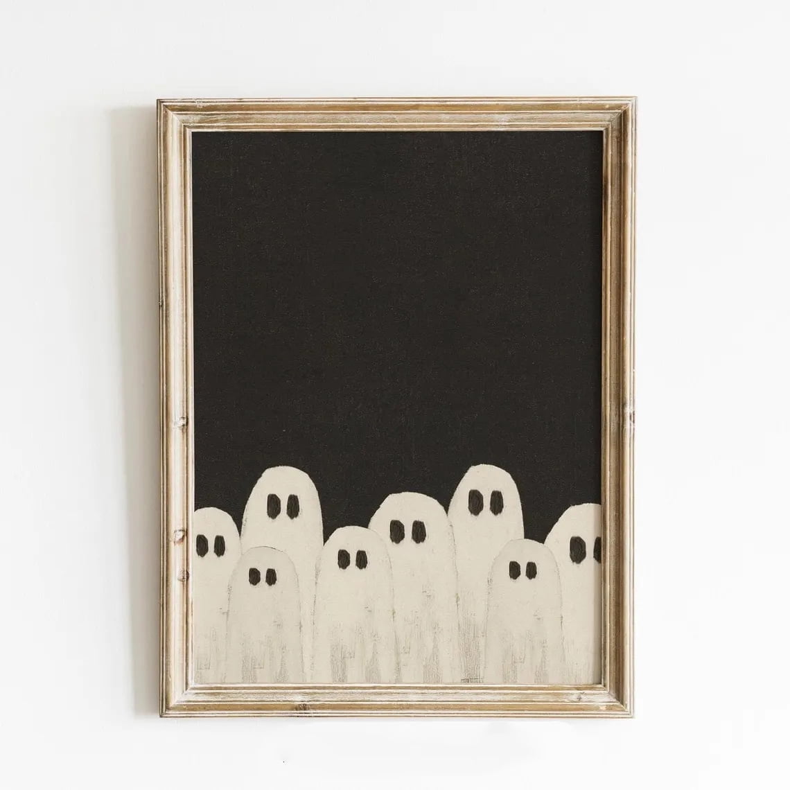 Cute Ghosts Halloween Canvas Poster Vintage Spooky Print Wall Art ...
