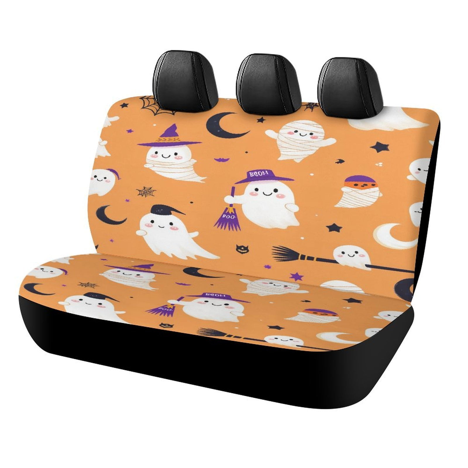Cute Ghosts Halloween Print Car Rear Seat Cover, Suitable for ...
