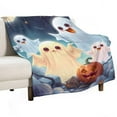 Cute Ghosts Halloween Pumpkin Fun Throw Blanket for Sofa Luxury Home ...
