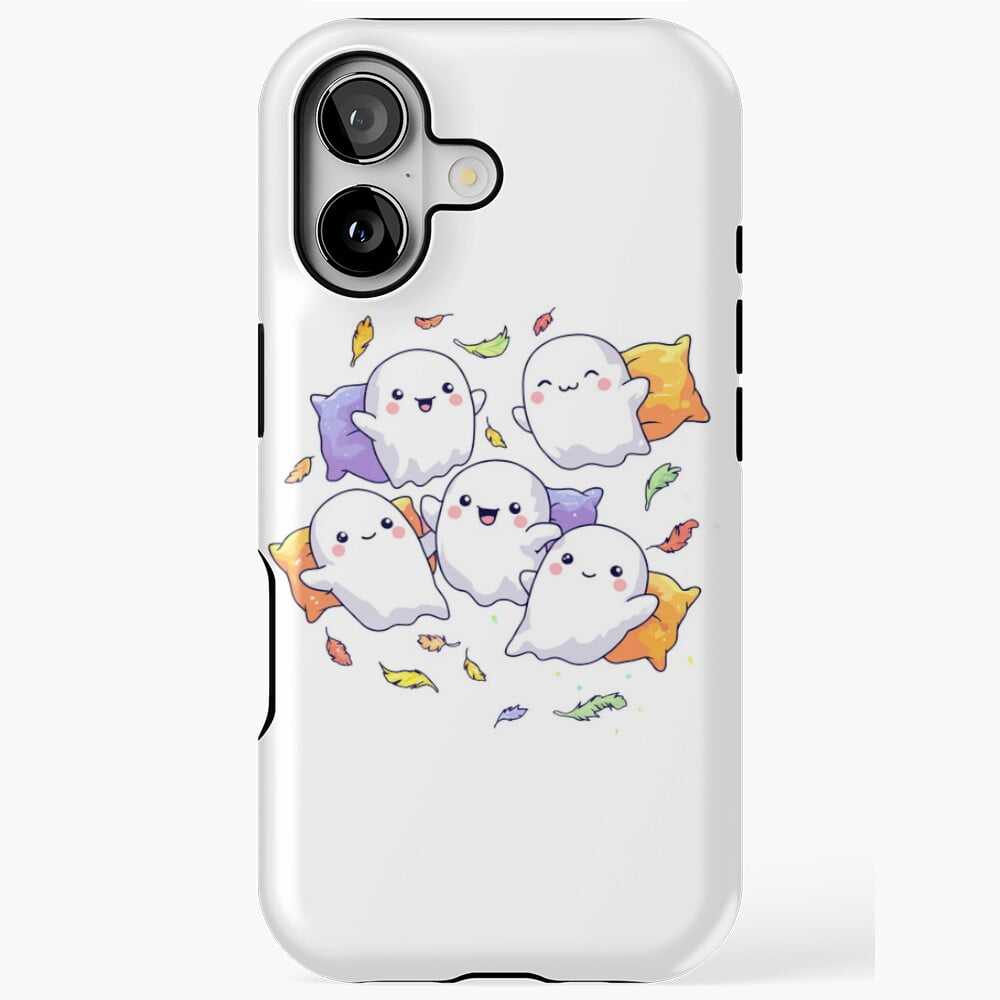 Cute Ghosts with Pillows Universal Phone Case for iPhone 11–17 Pro Max ...