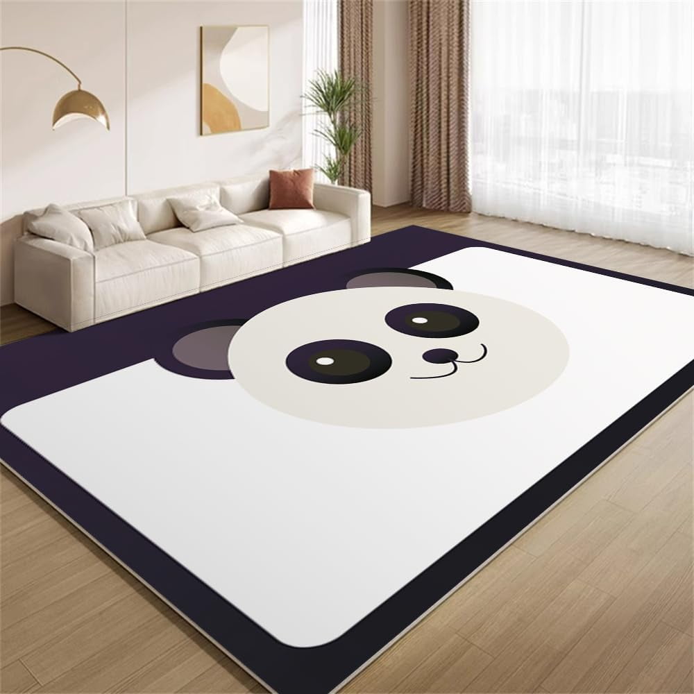 Cute Giant Panda Rug 3x4ft Small Area Rugs Minimalist Art Design Rugs ...