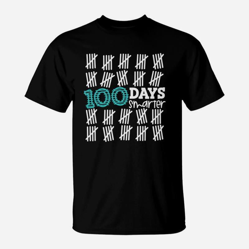 Cute Gift 100 Days Smarter White Happy 100th Day Of School TShirt ...