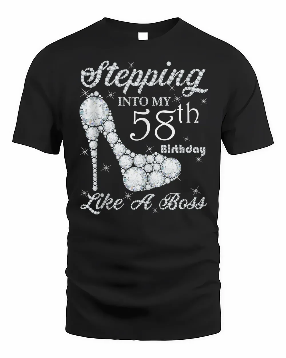 Cute Gift,Queens Stepping Into My 58th Birthday Like A boss Shirt ...