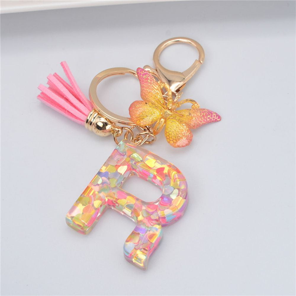 Cute Gifts Acrylic Women Crystal Pendent Key Ring Tassels Accessory ...