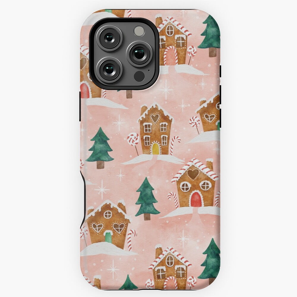 Cute Ginger Houses Art Festive Village Scene Phone Case For iPhone 17 ...