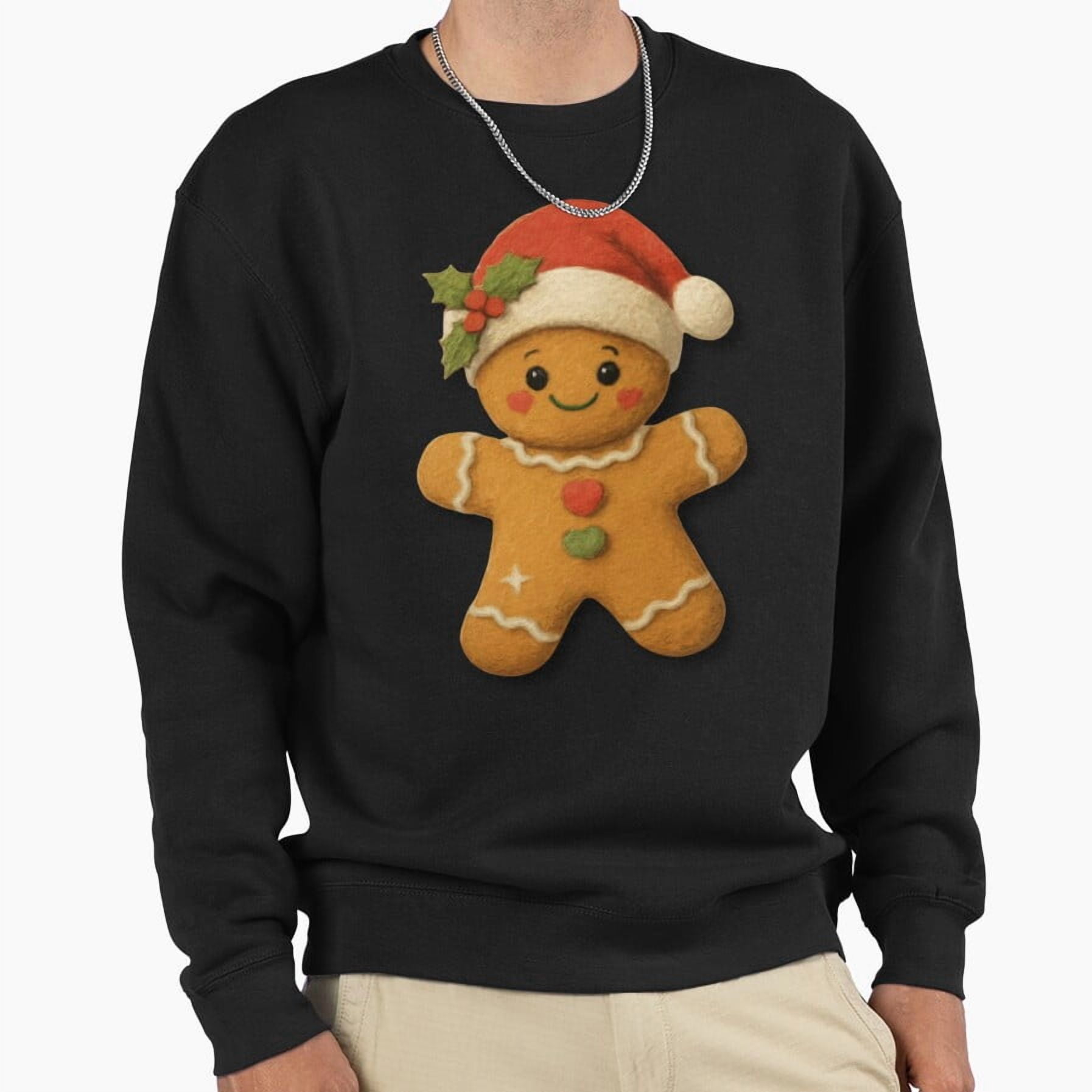 Cute Gingerbread Christmas Cookie Holiday Graphic Unisex Sweatshirt ...