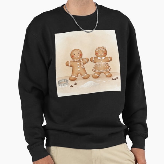 Cute Gingerbread Couple Christmas Cookie Graphic Unisex Sweatshirt ...