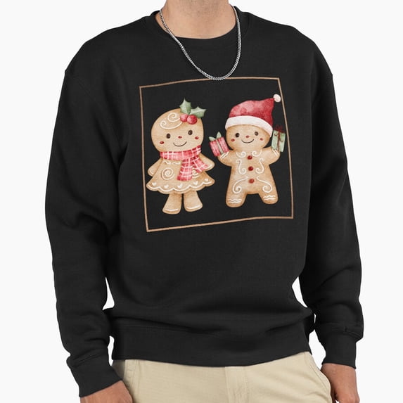 Cute Gingerbread Couple Christmas Cookie Graphic Unisex Sweatshirt ...