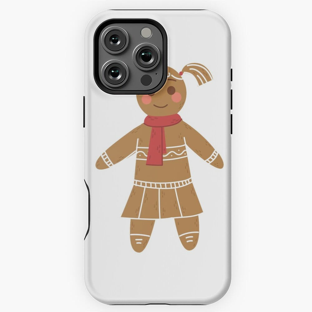 Cute Gingerbread Figure Phone Case for iPhone 11 12 13 14 15 16 17 Pro ...