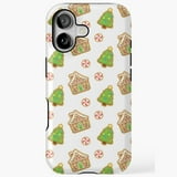 Cute Gingerbread House Tree Drawing Holiday Pattern Phone Case for ...