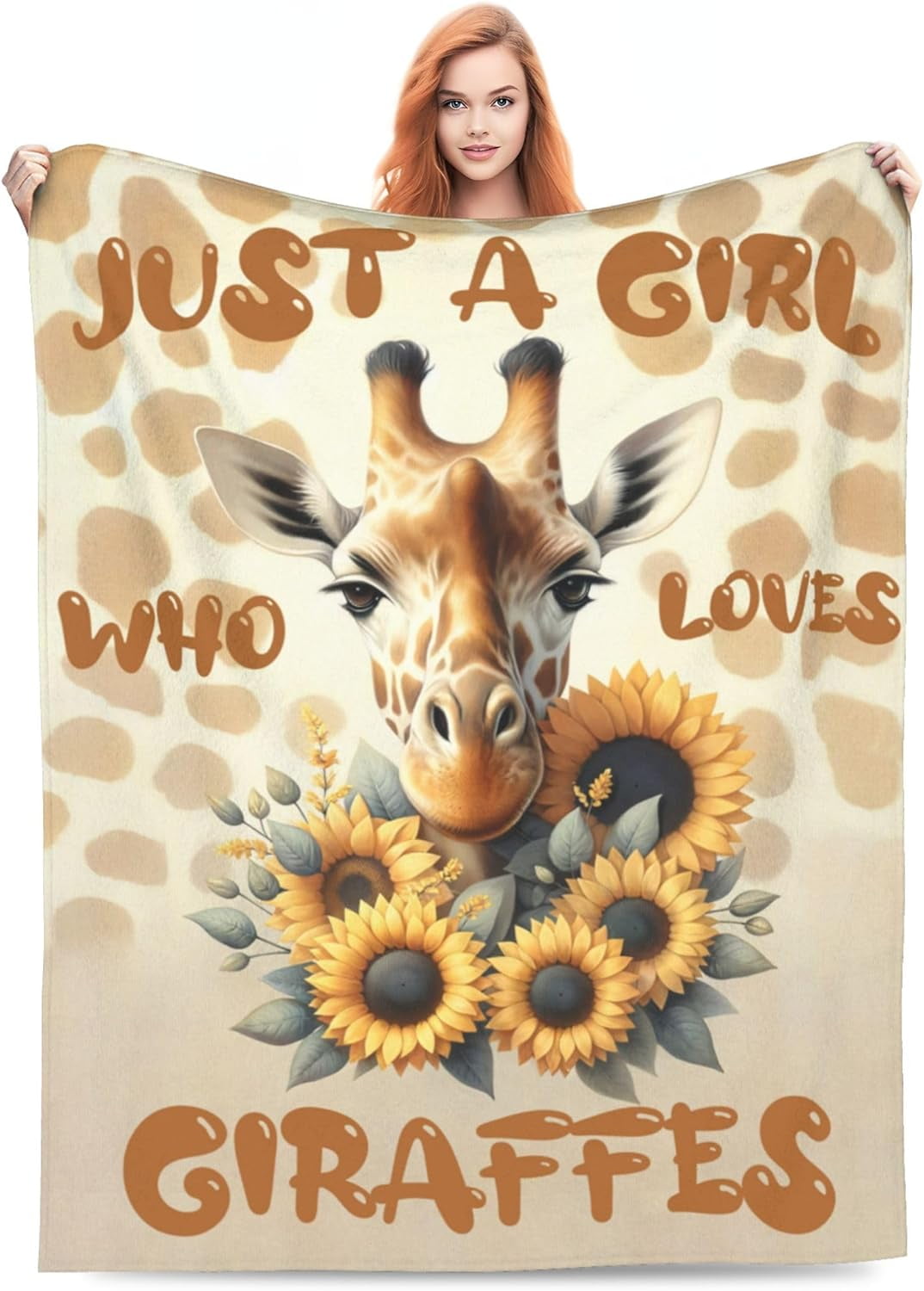 Cute Giraffe Blanket Gifts for Kids Adults Soft Warm Lightweight Cozy ...