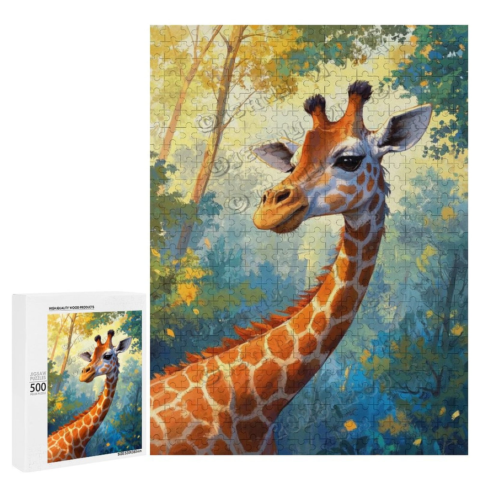 Cute Giraffe Decor Puzzle – 500 Pieces | Puzzle for Animal Lovers and Giraffe Enthusiasts, Great ...
