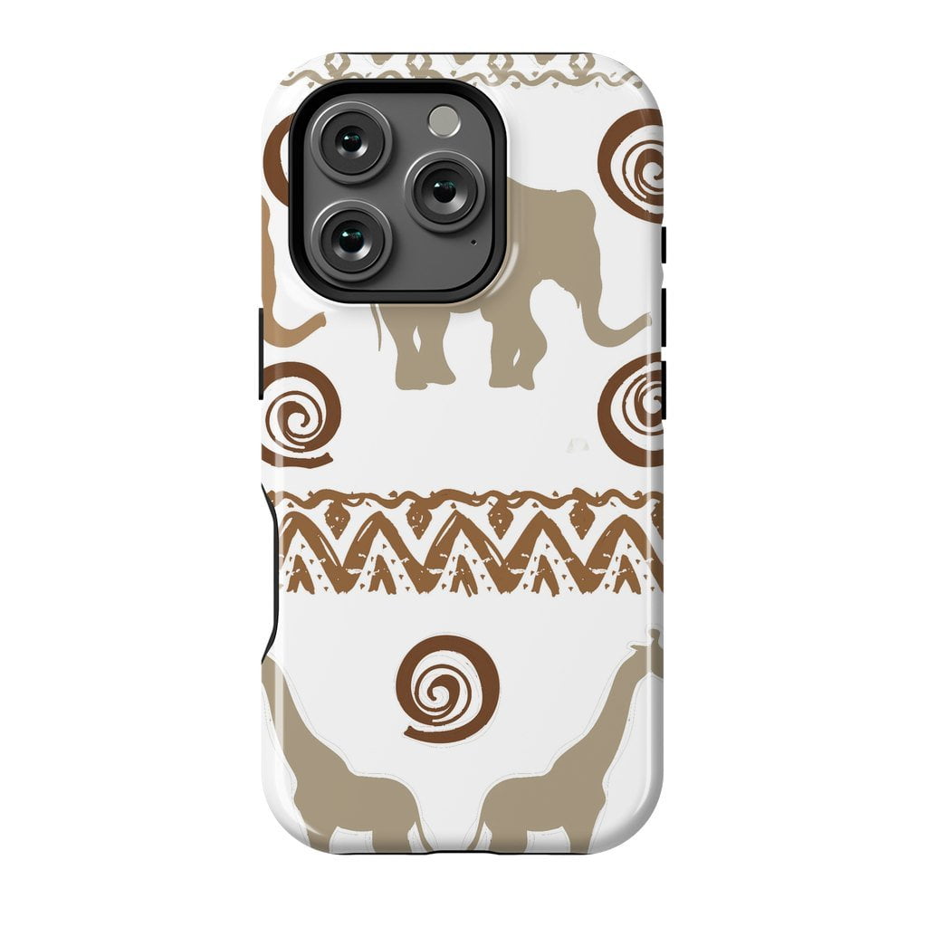 Cute Giraffe and Elephant Safari Animal Phone Case 17 16 15 14 13 12 11 ...