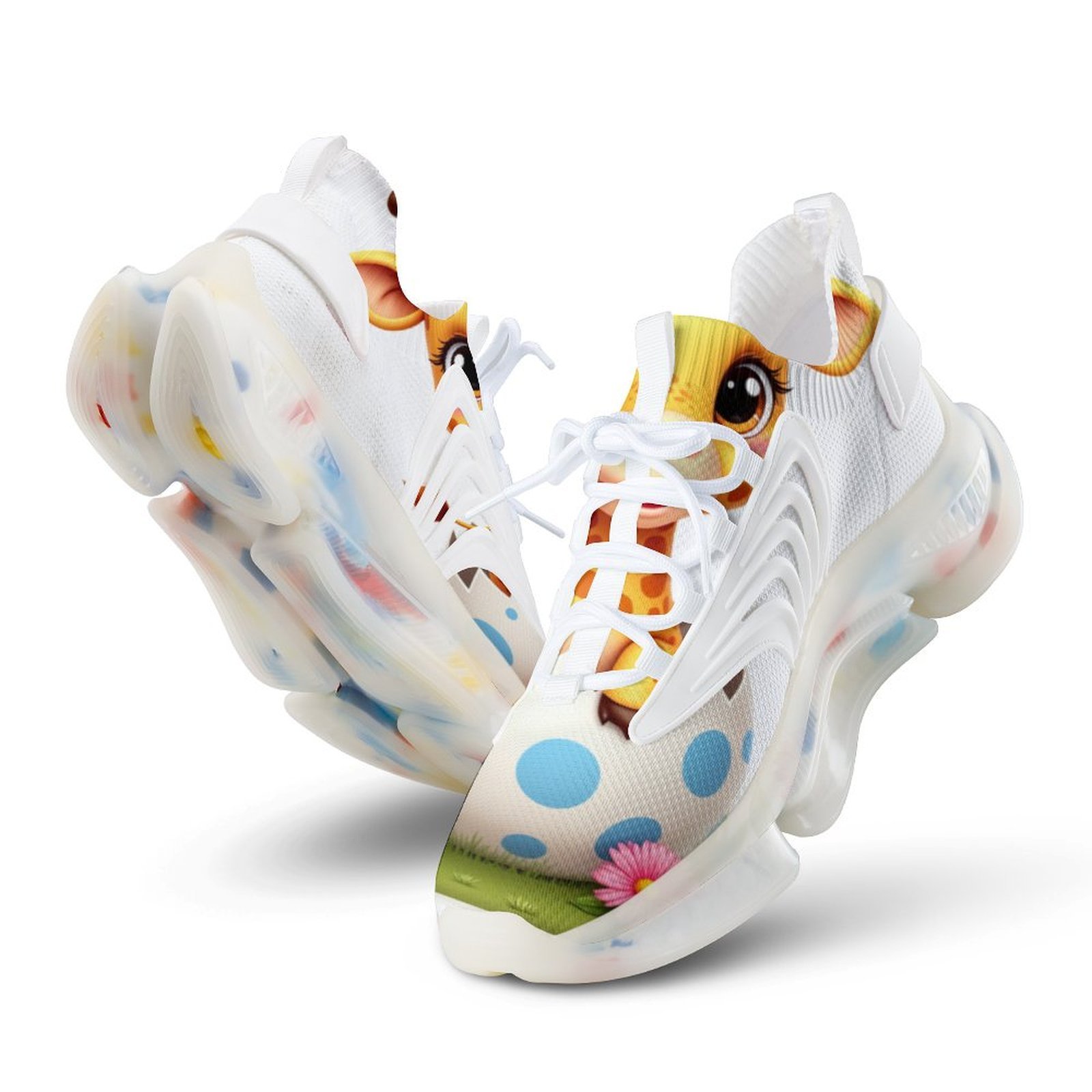 Cute Giraffe from An Egg Walking Shoes for Men Woman Lightweight Tennis ...