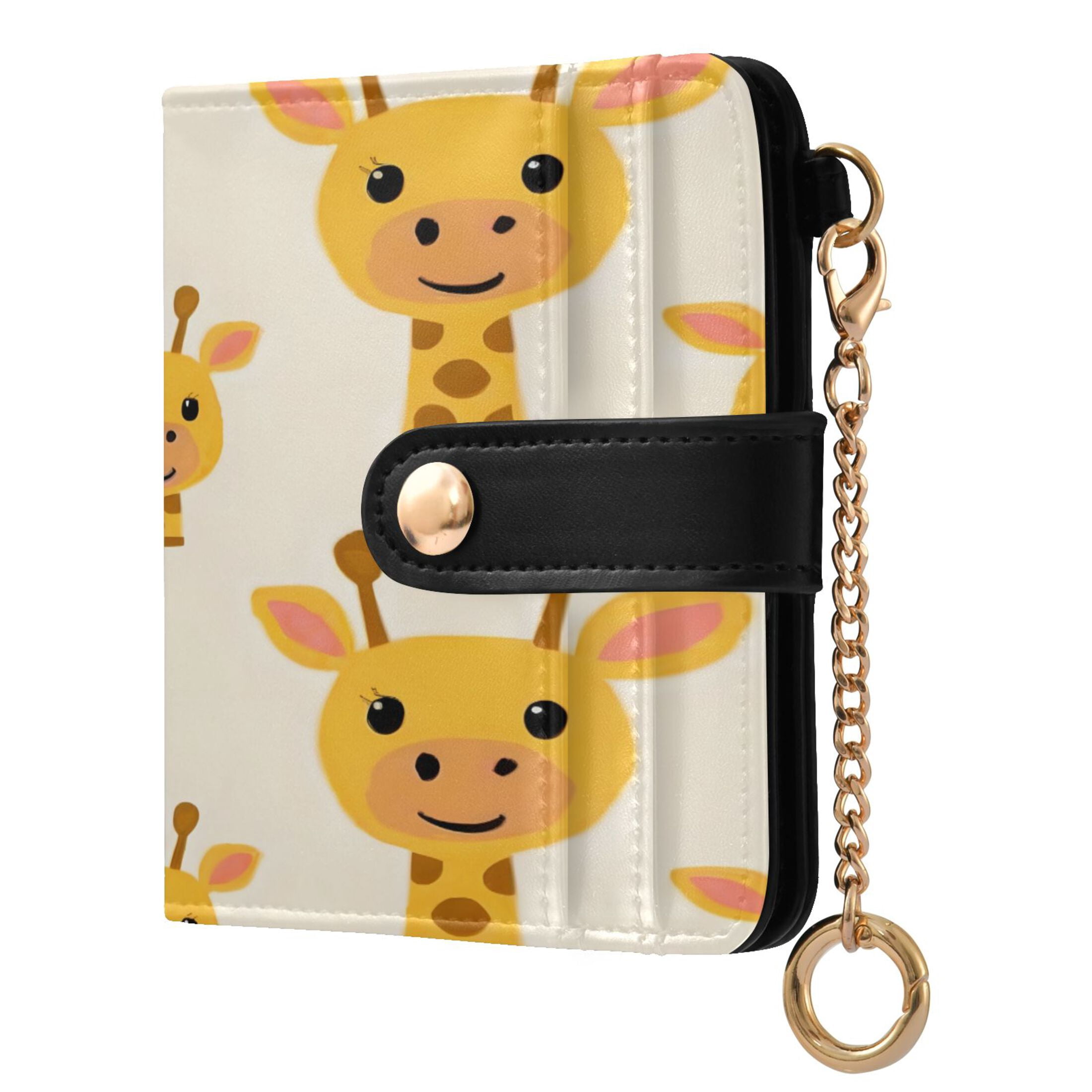 Cute Giraffes Faces Cartoon Women's Wallet PU Leather Card Cases RFID ...