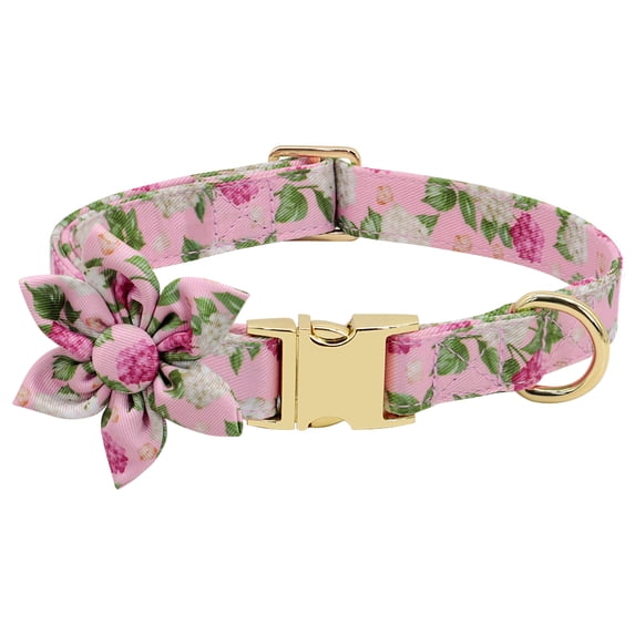Cute Girl Dog Collars for Small Medium Large Dogs, Floral Pattern ...