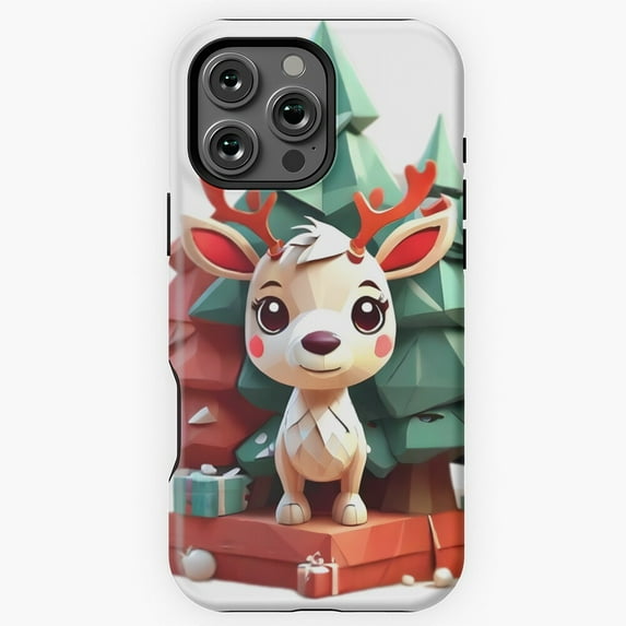 Cute Girl Reindeer Toon Cartoon Art Phone Case for iPhone 17 16 15 14 ...