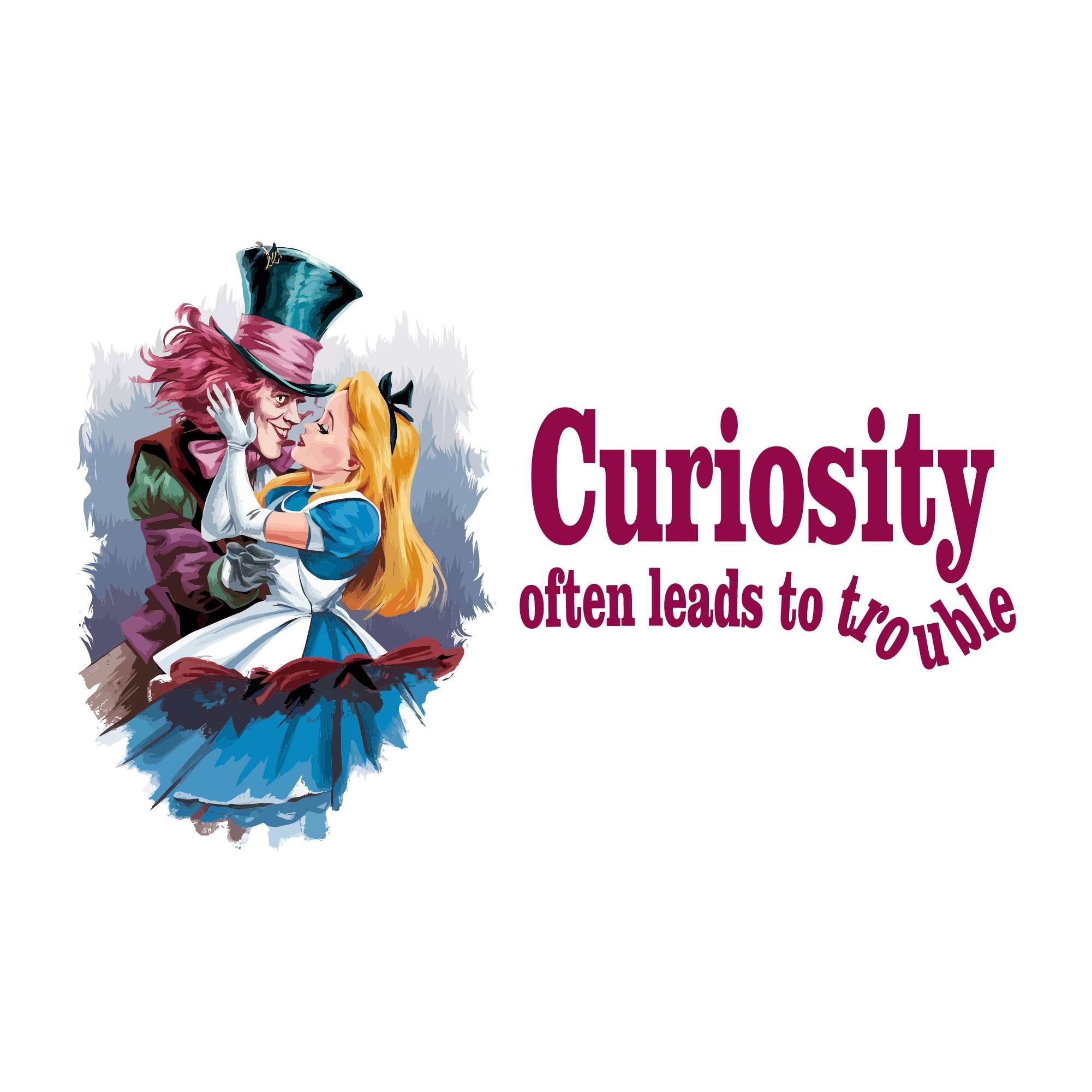 Cute Girl Romantic Wonderland Mad Hatter Cheshire Cat Alice in ...