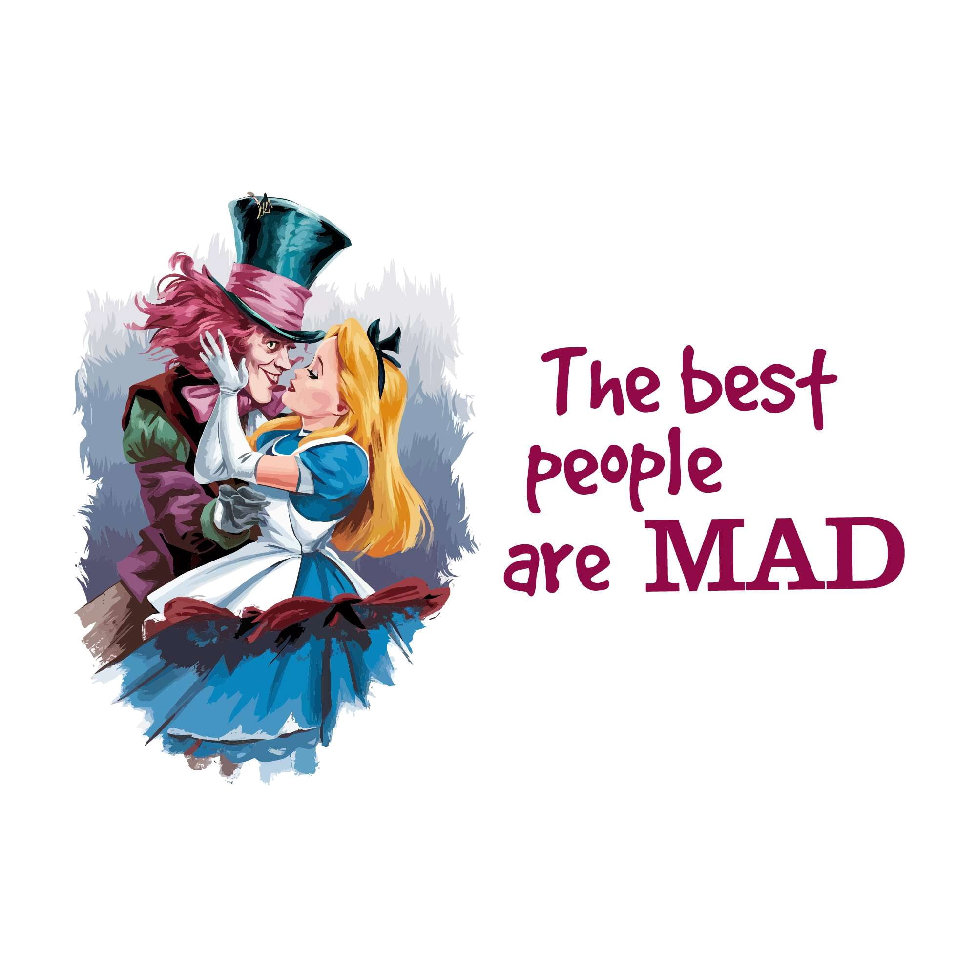 Cute Girl Romantic fantasyworld Mad Hatter Cheshire Cat Alice in ...