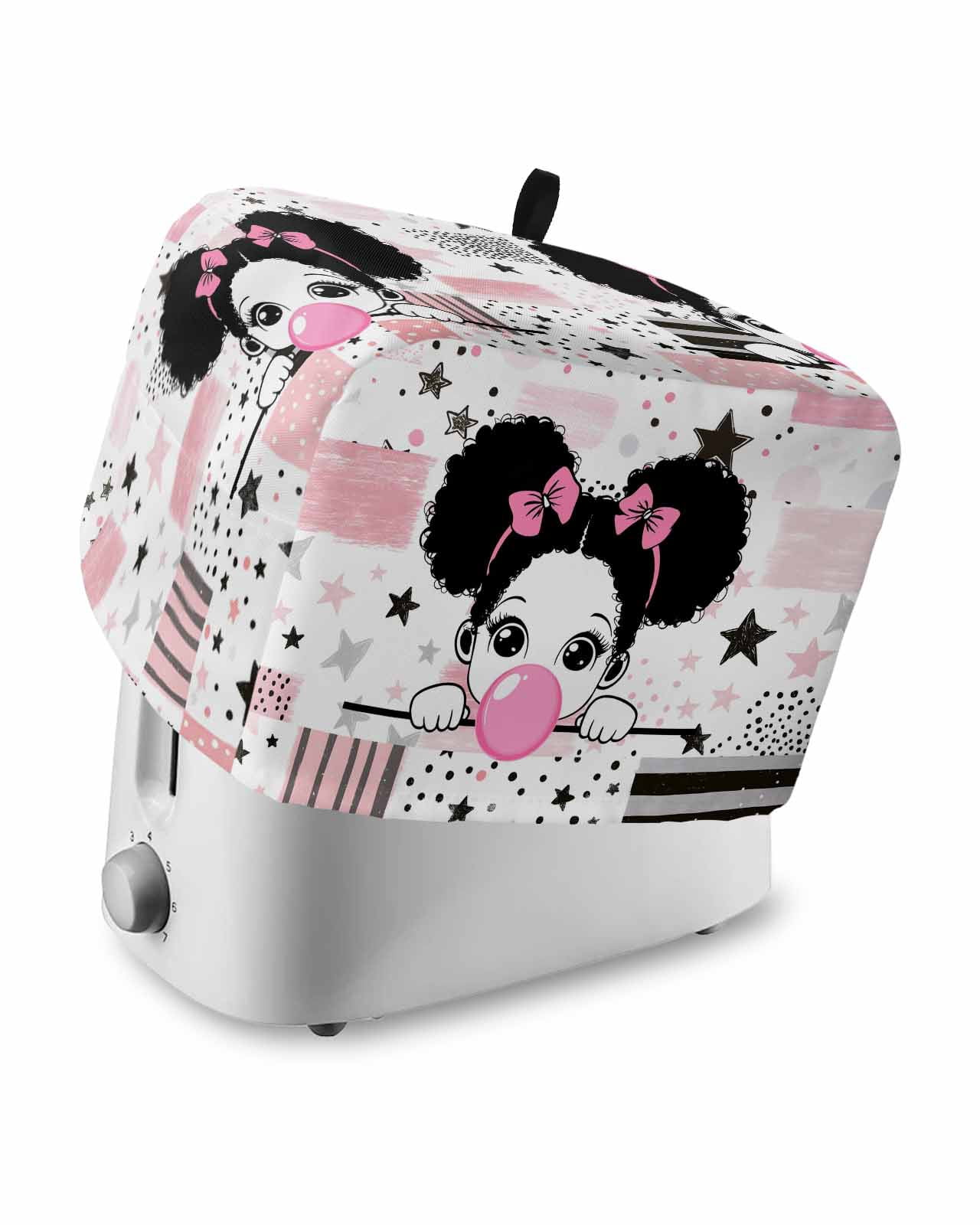 Cute Girl Toaster Cover 4 Slice, Large Kitchen Appliance Covers, Pink ...