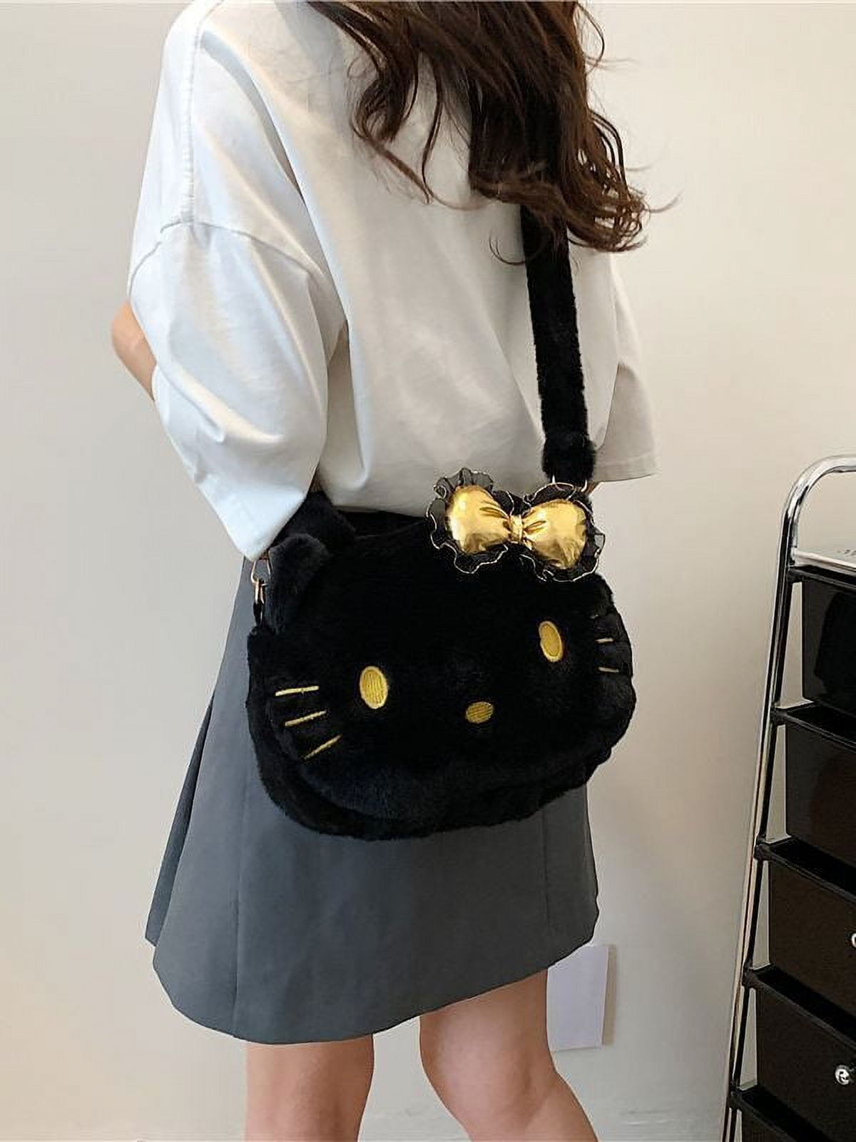 Cute Girls Cartoon Kitty Handbags Satchel Shoulder Bag Plush Kawaii ...