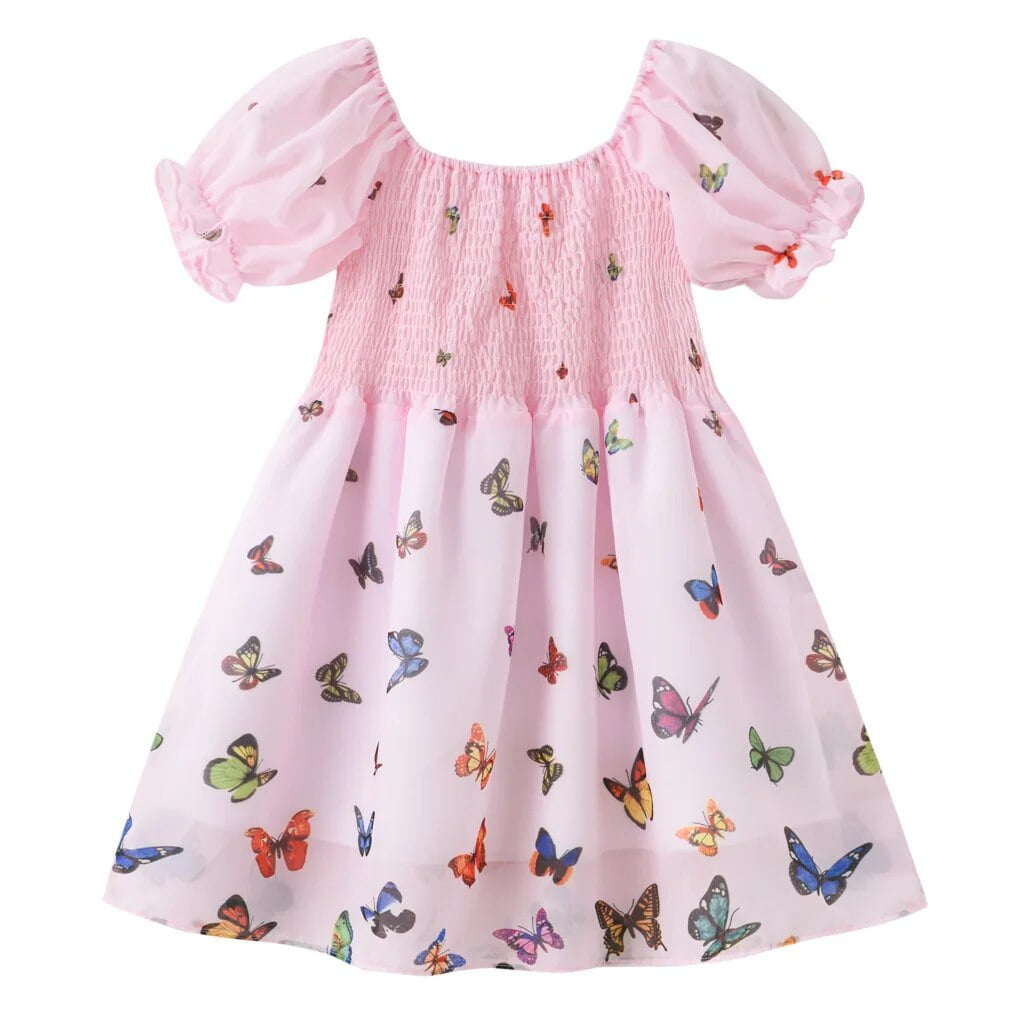 Cute Girls Dress New Summer Girls Clothes Clothing Butterfly Princess ...