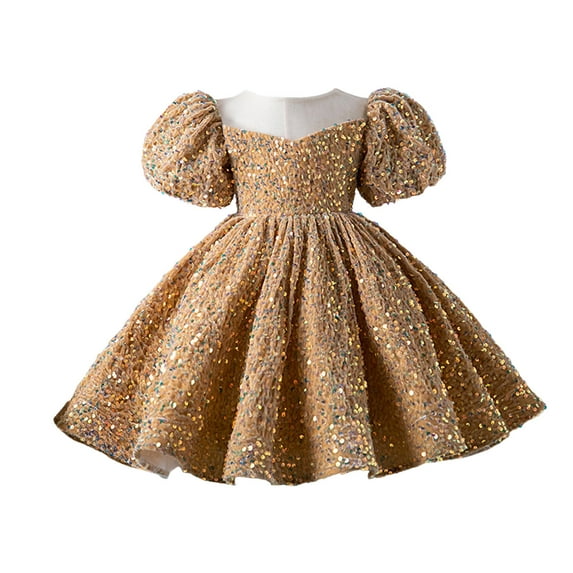 Cute Girls Dresses Cute Sequin Glitter Party Carnival Gown mal Holiday ...
