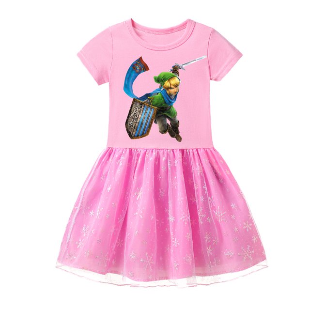Cute Girls' The Legend of Zelda Summer Cotton Dresses: Short Sleeves ...