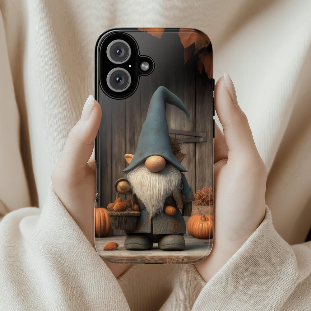 Cute Gnome Autumn Cozy Fall Pumpkins Phone Case with iPhone 17 to 11 ...