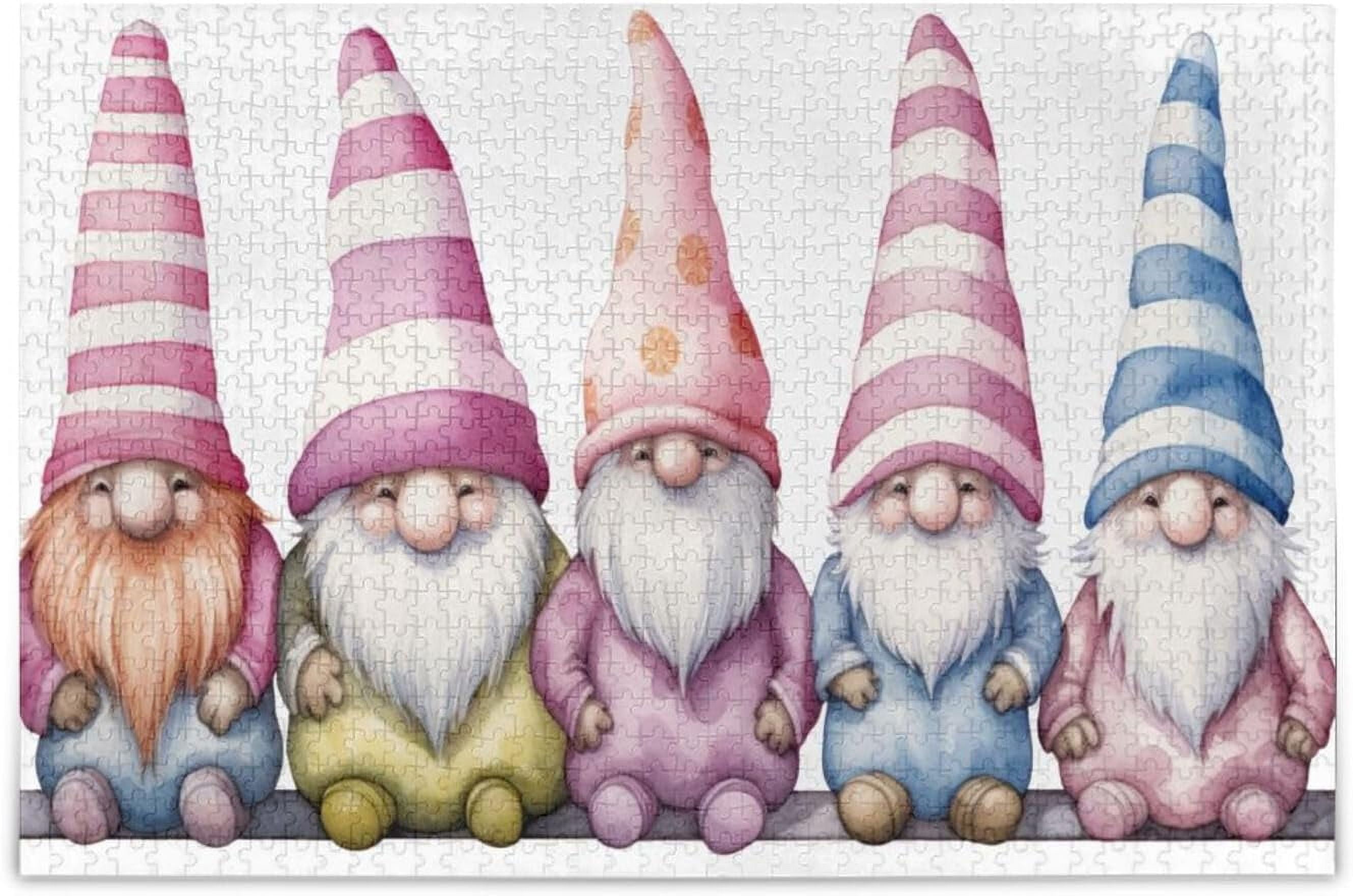 Cute Gnomes Jigsaw Puzzles 1000 PiecesPuzzles for Adults Family Game ...