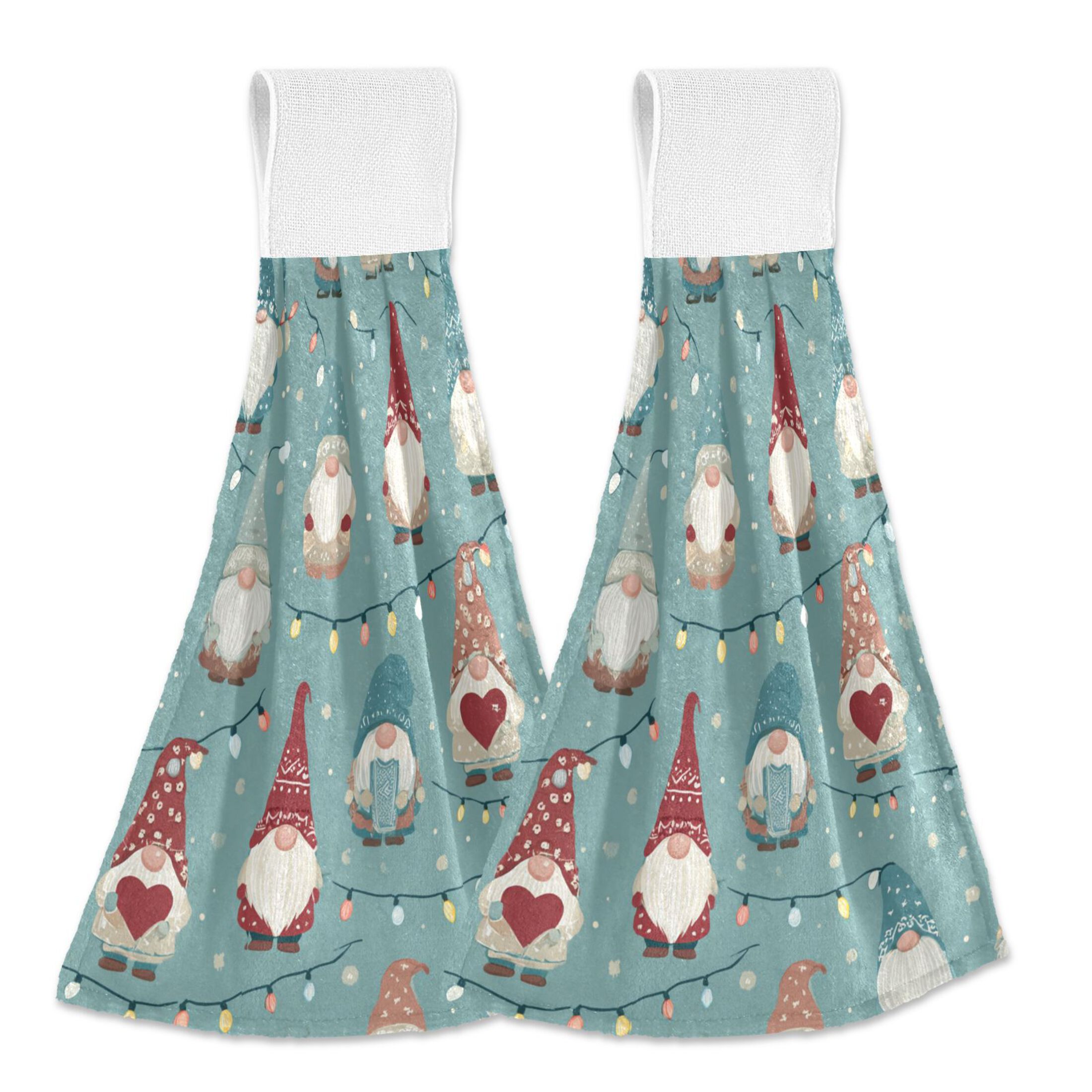 Cute Gnomes with Hearts Gifts Christmas Valentine Hanging Towels with ...