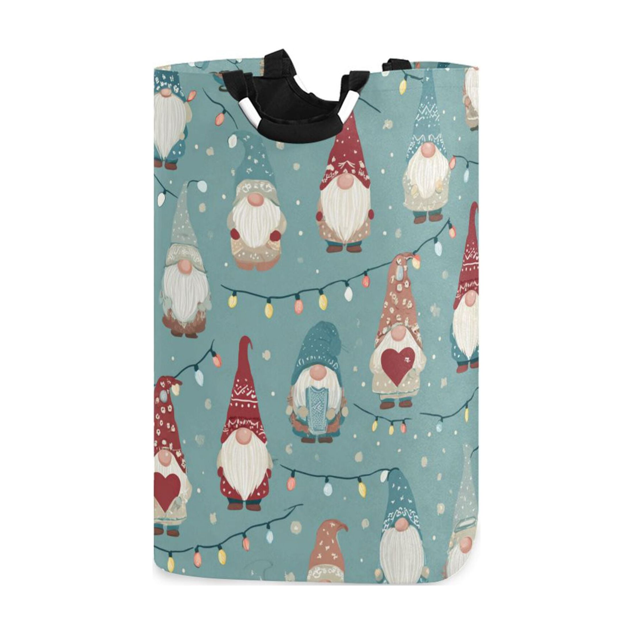 Cute Gnomes with Hearts Gifts Christmas Valentine Laundry Basket with ...