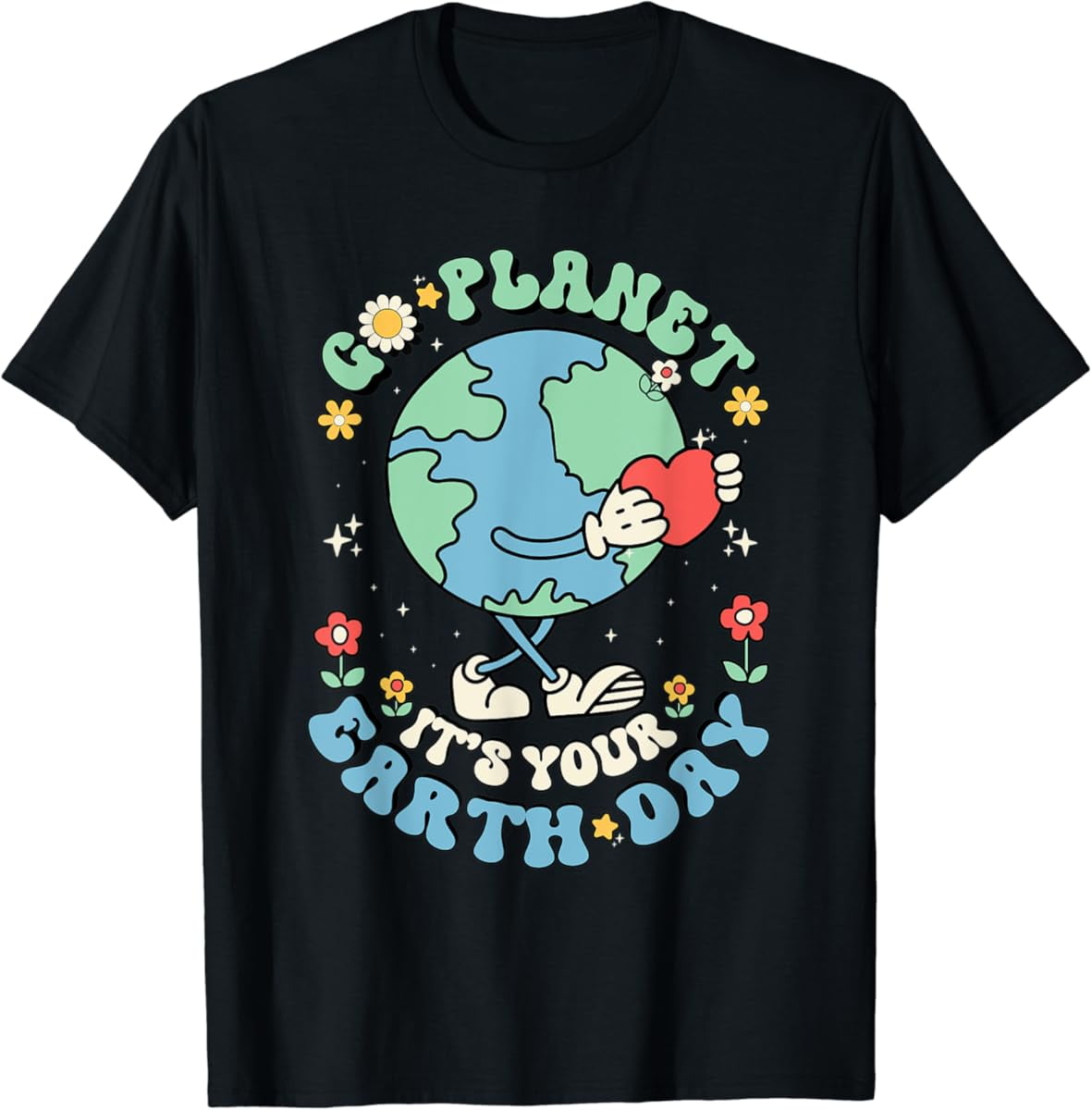 Cute Go Planet Its Your Earth Day 2023 Groovy Kids Boy Girl T-Shirt ...