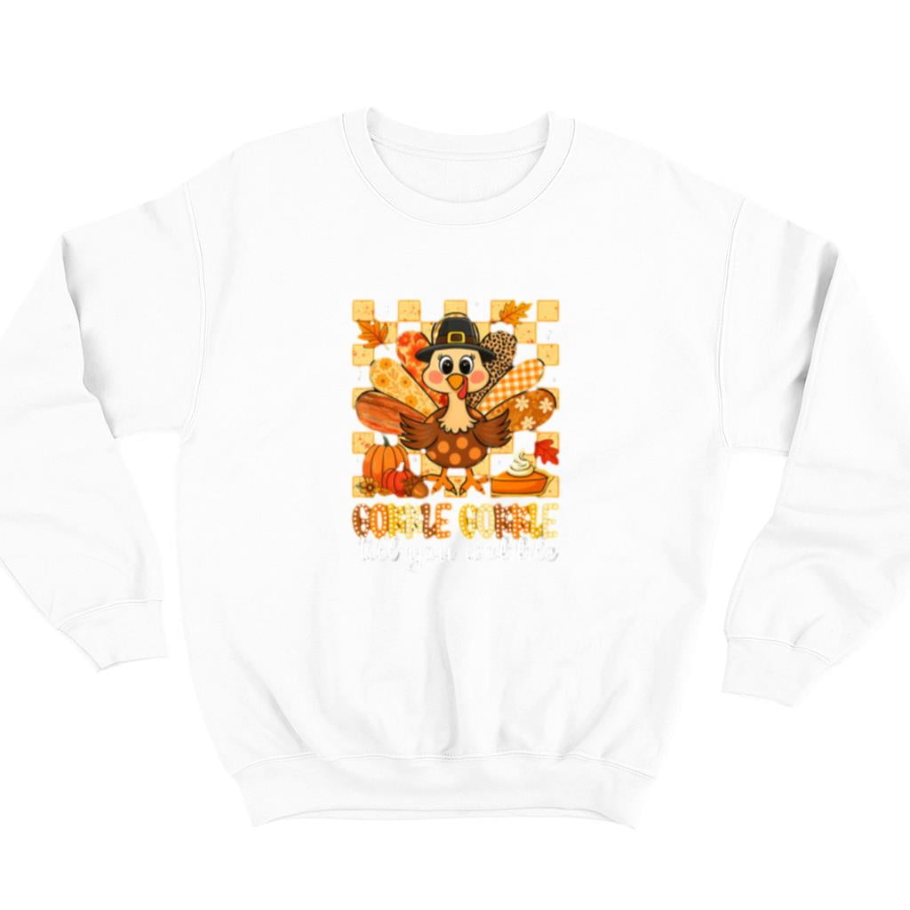 Cute Gobble Till You Wobble Turkey Pilgrim Thanksgiving Graphic Print ...