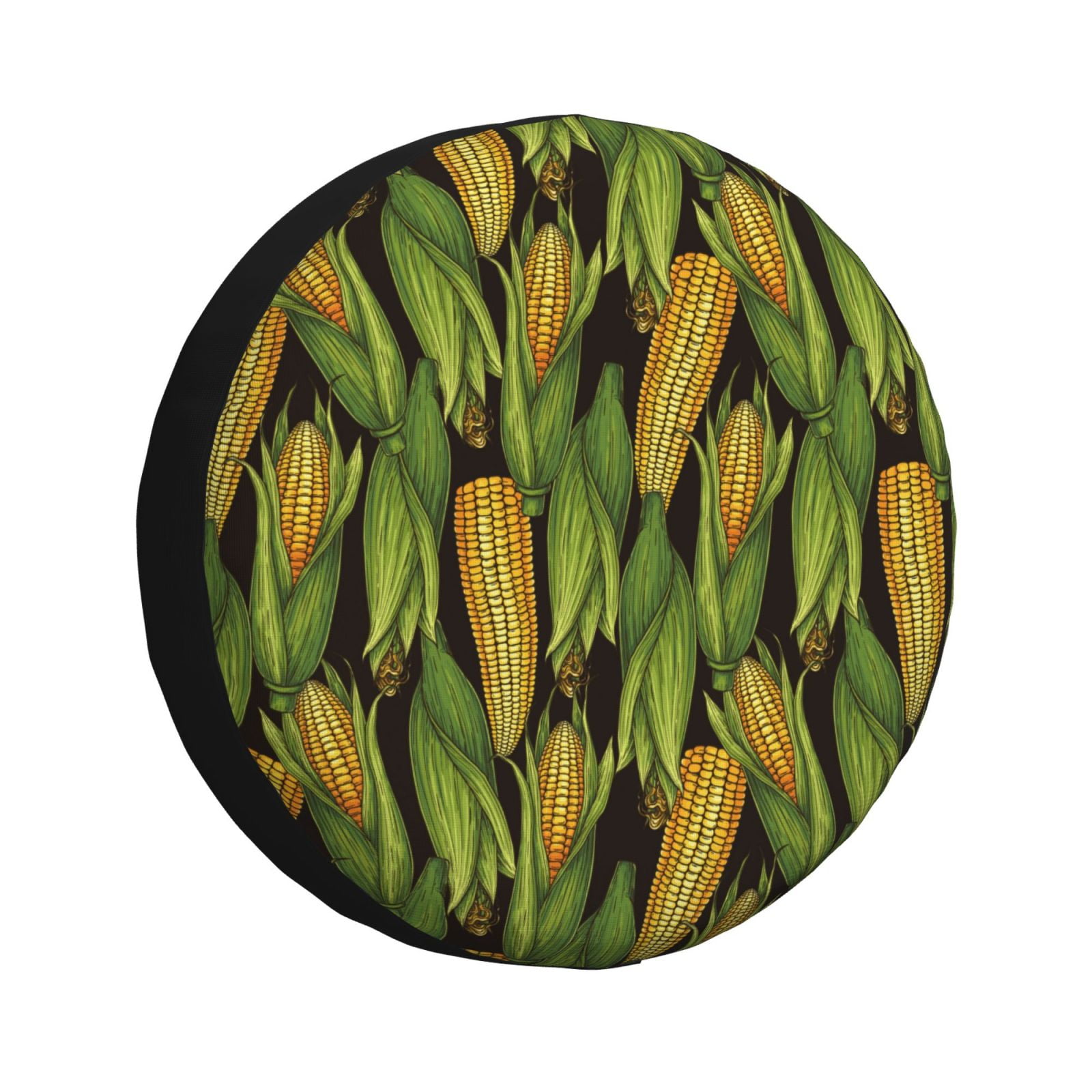 Cute Gold Corn Black Spare Tire Cover for Trailer Camper RV Truck SUV ...