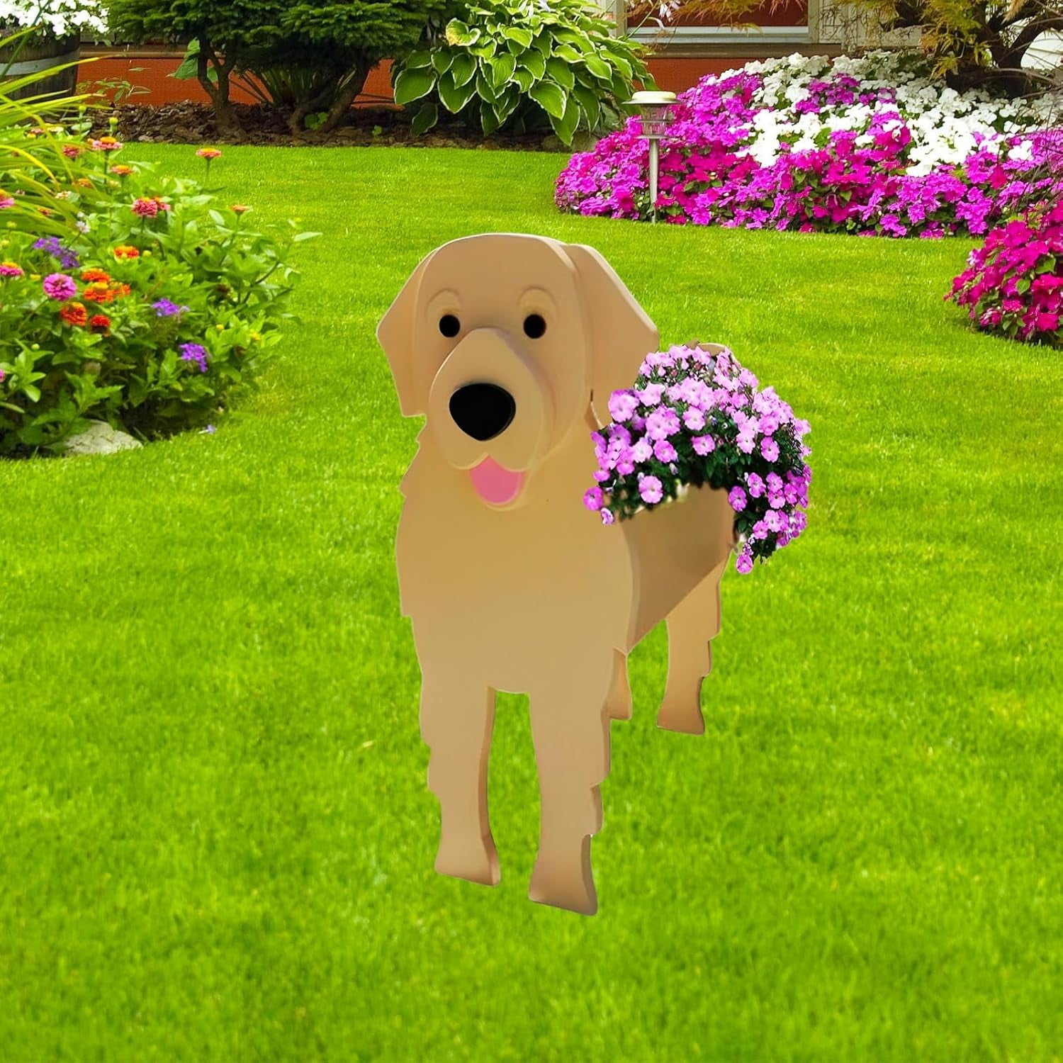Cute Golden Retriever Dog Planter Pots, Large Garden Dog Flower Planter, Ideal Birthday Gifts ...
