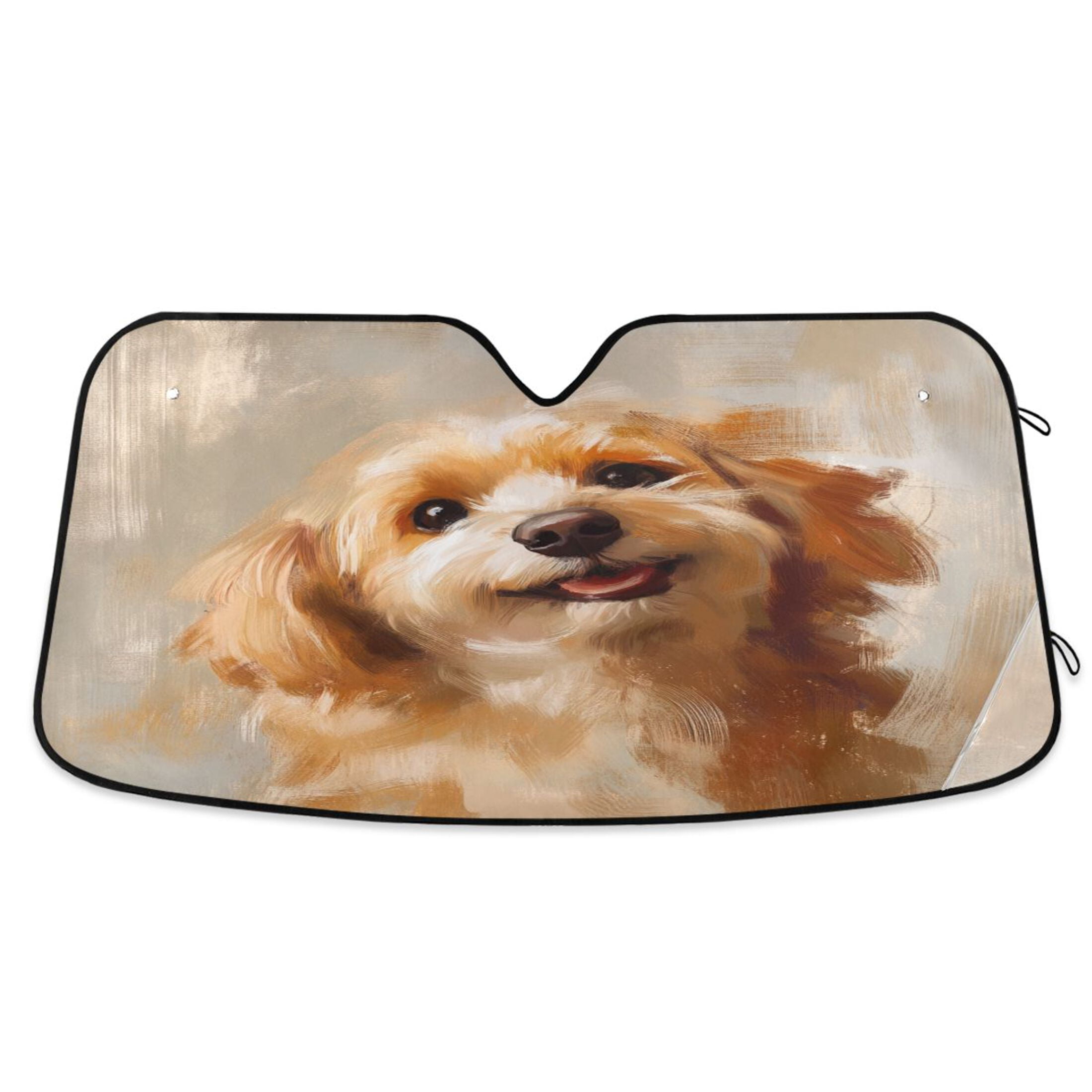 Cute Golden Retriever Dog Windshield Sun Shade Automobile Visor ...