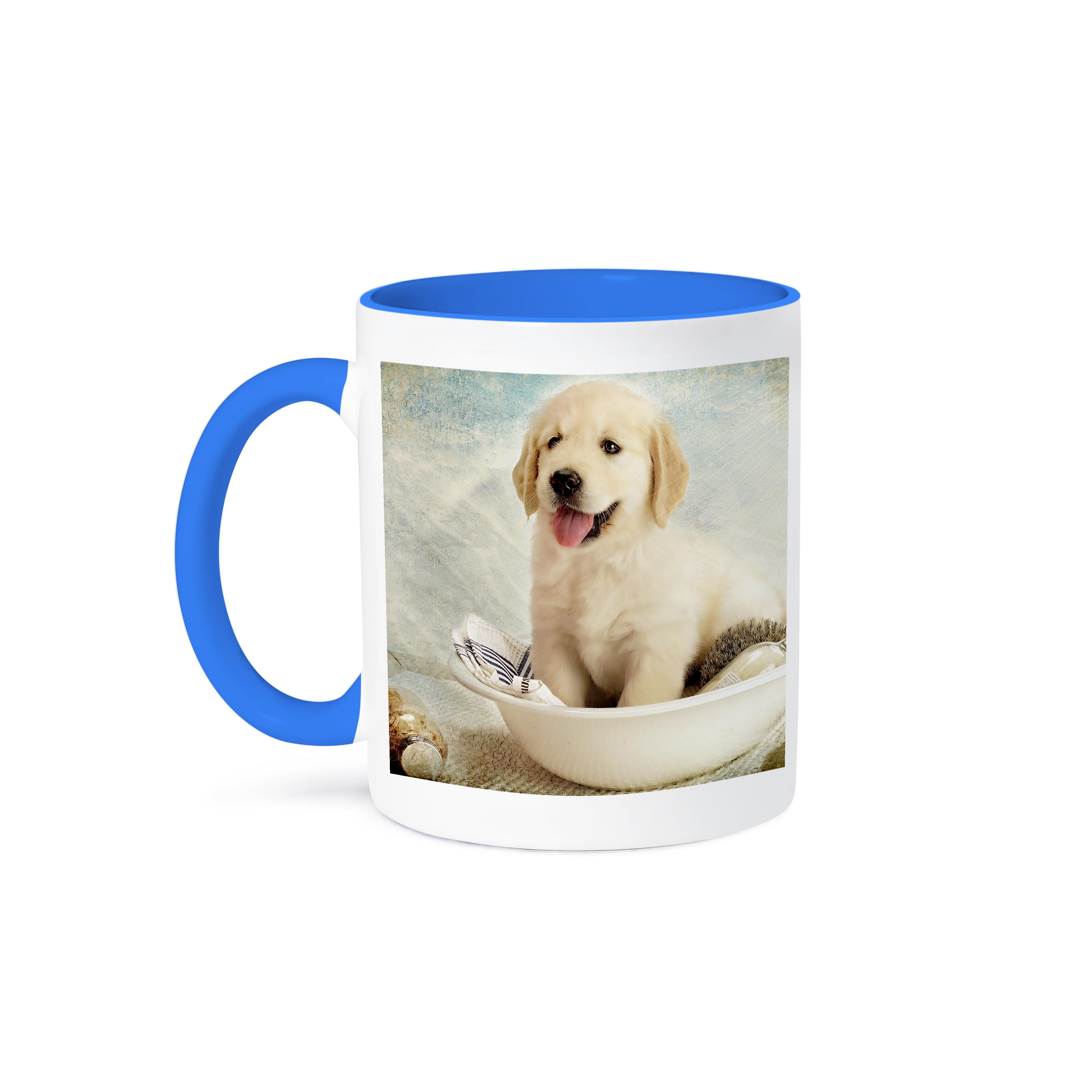 3dRose, Cute Golden Retriever Puppy Spa Day Art photo courtesy ...