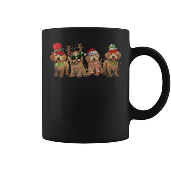 Cute Goldendoodle Dogs Christmas Lights Golden Doodle Dog Pj - Walmart.com